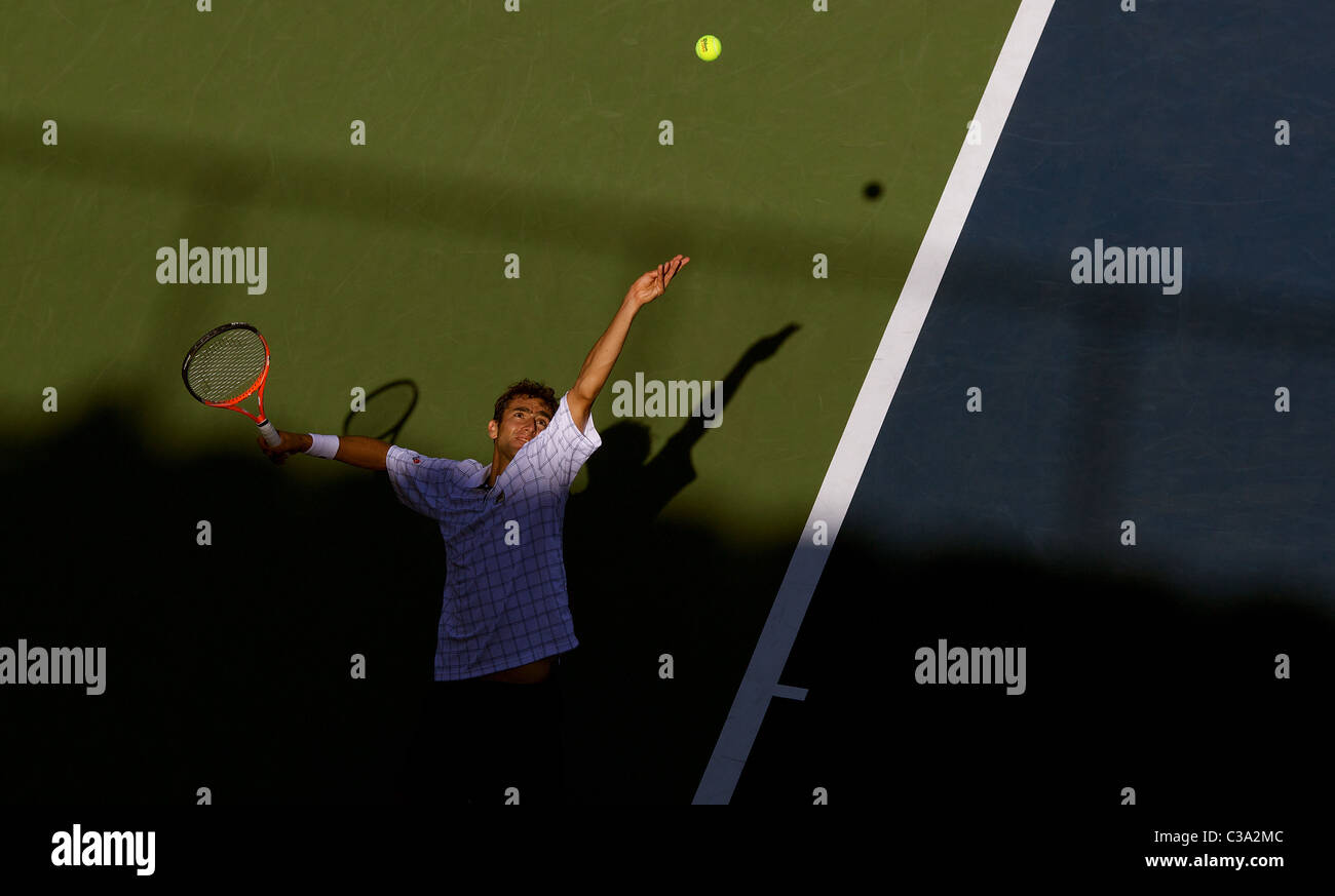 Marin Cilic, Croatia, in action at the US Open Tennis Tournament at ...