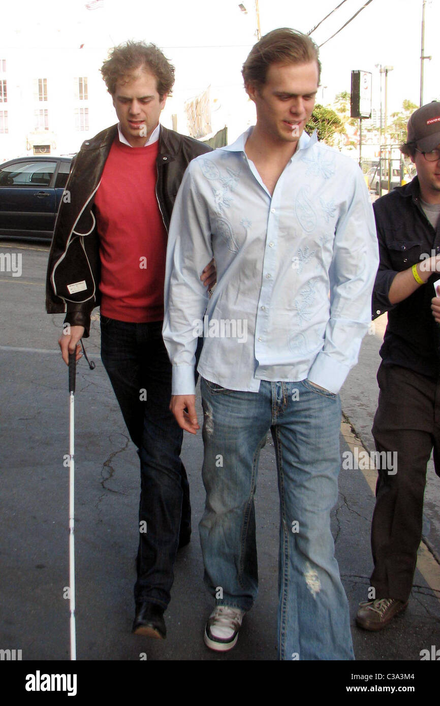 American Idol' finalist Scott MacIntyre with his brother outside the El ...