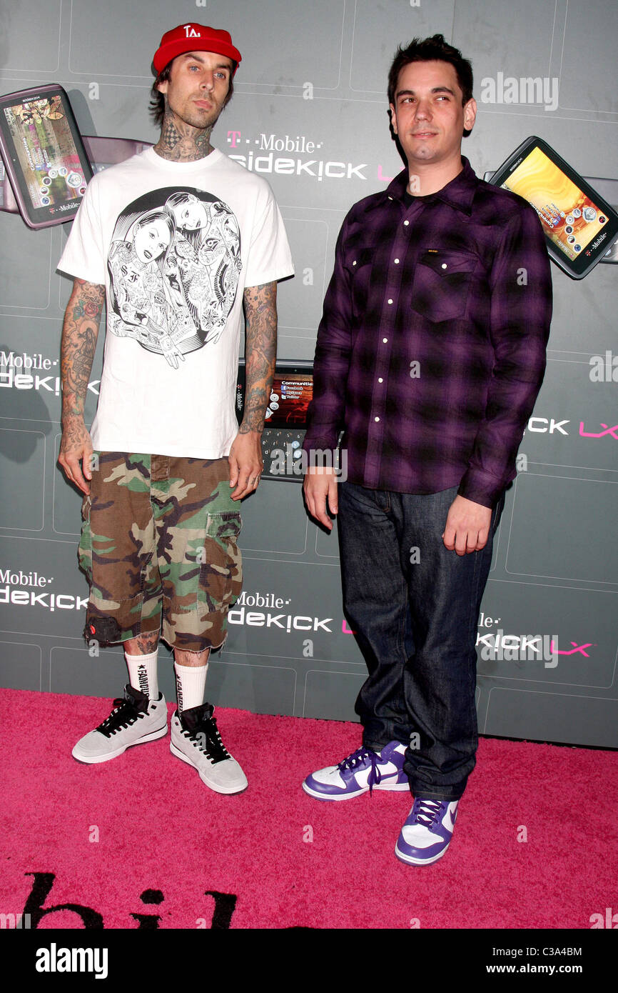 Travis Barker and DJ AM T-Mobile Sidekick LX launch held at Paramount ...