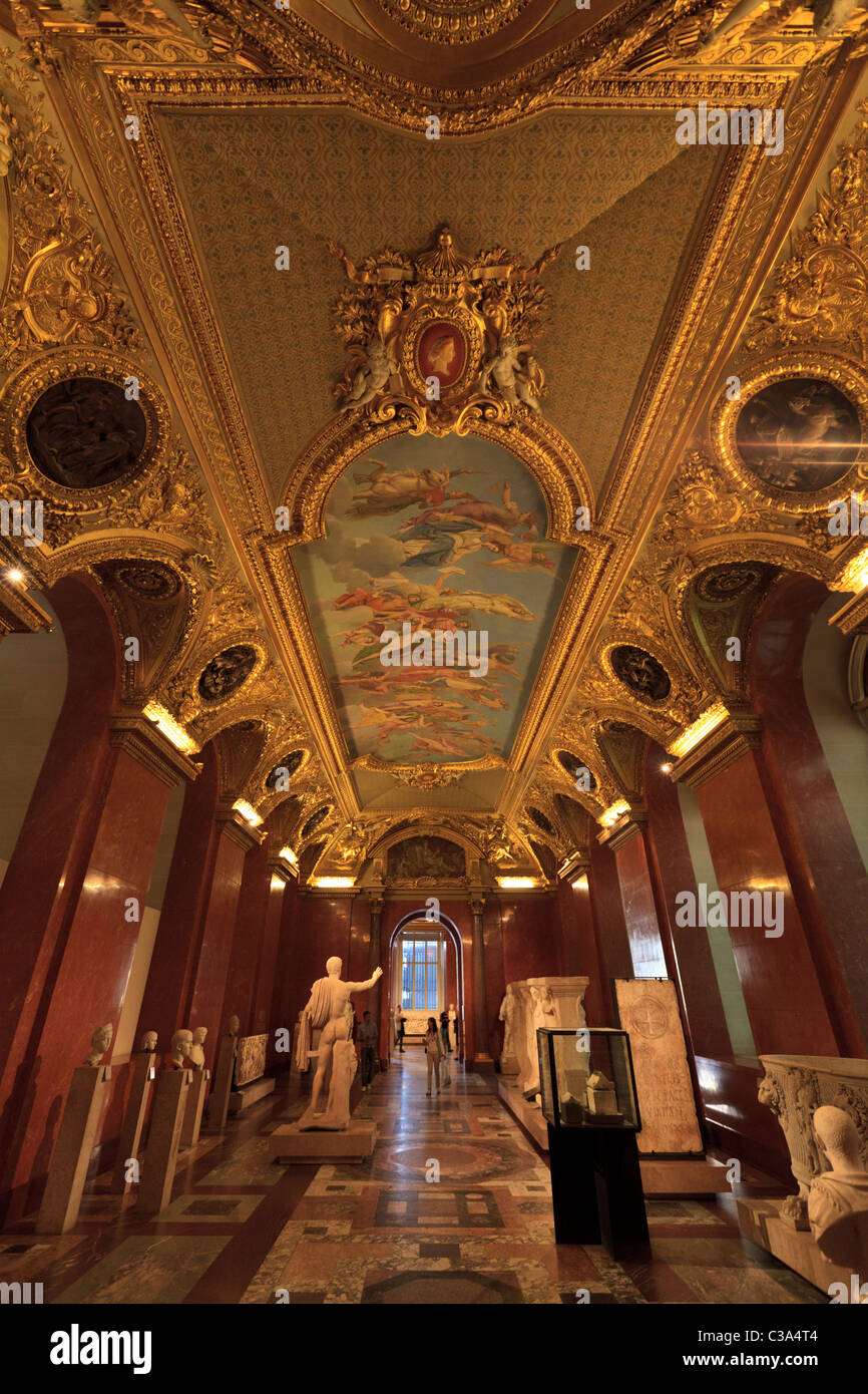 Interior louvre museum hi-res stock photography and images - Alamy