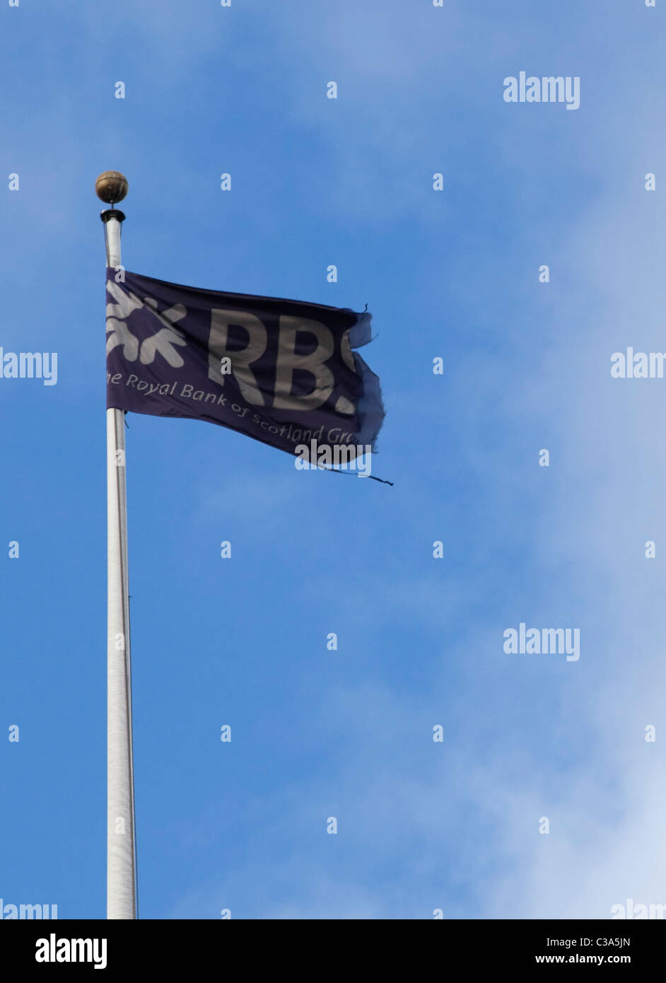 A worn RBS flag blowing in the wind Stock Photo - Alamy