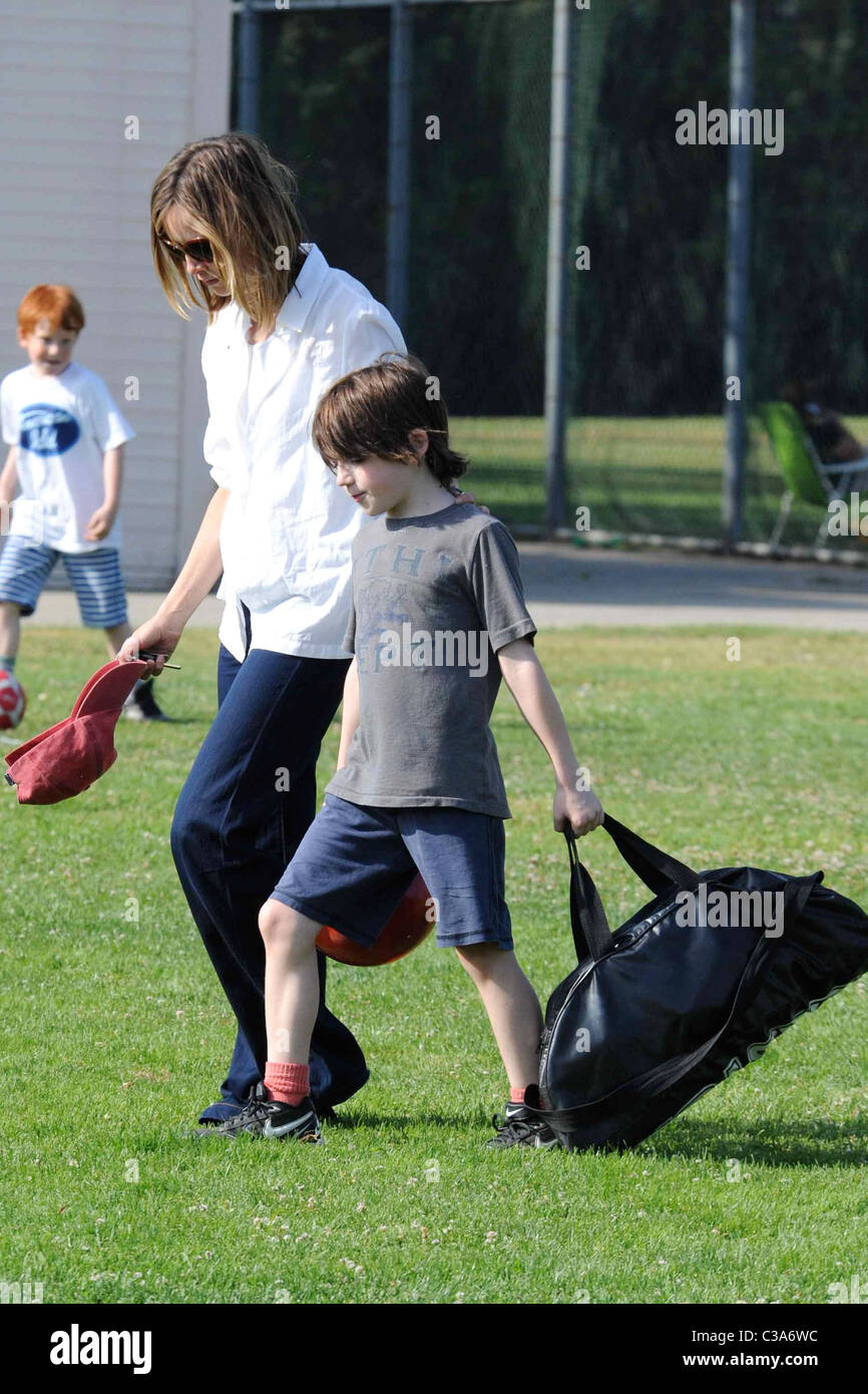Calista flockhart son liam leaving hi-res stock photography and images ...