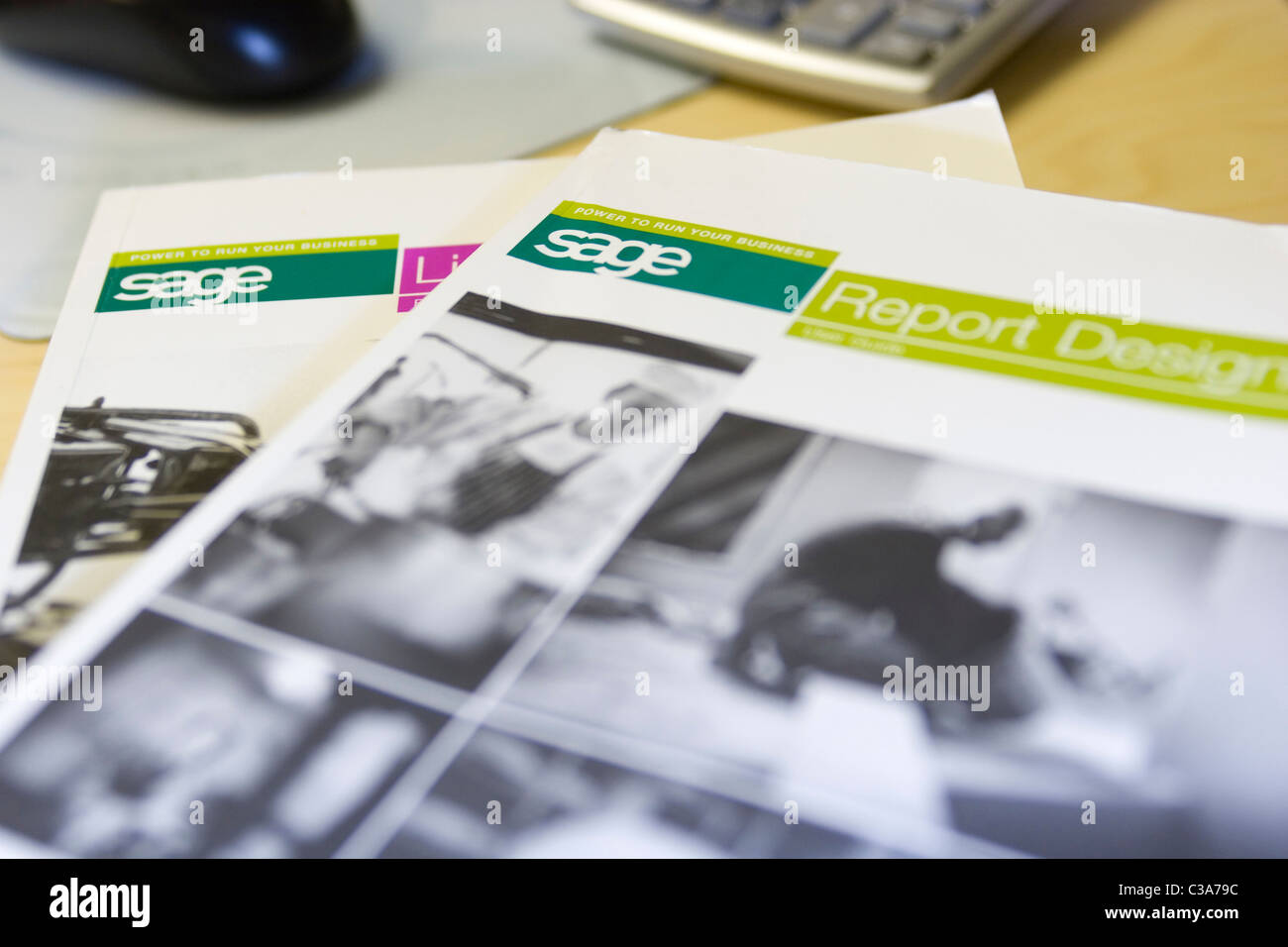 Sage 'Report Designer' and '50 Accounts 2009' user guide Stock Photo ...