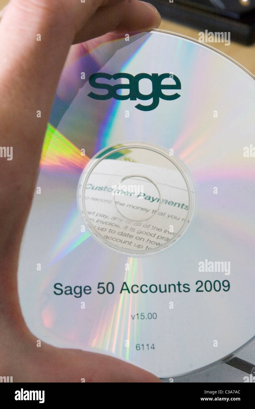 Sage '50 Accounts 2009' installation DVD and user guide Stock Photo - Alamy