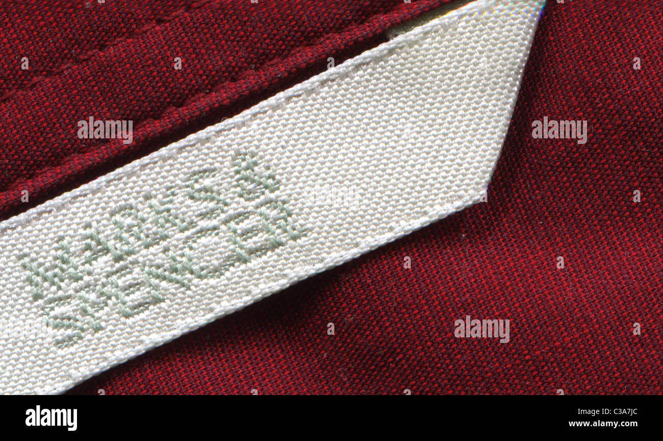 Label in womans shirt hi-res stock photography and images - Alamy