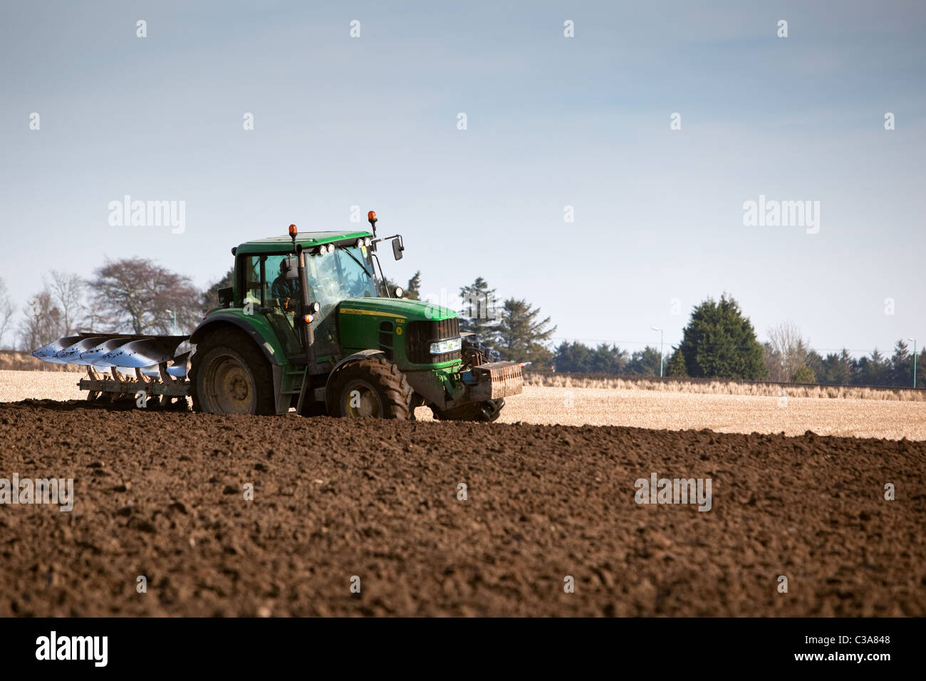 Spring plowing Montrose Scotland UK Stock Photo - Alamy