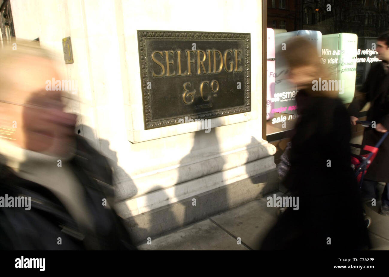selfridges branding outside the Oxford Street store, London Stock Photo ...