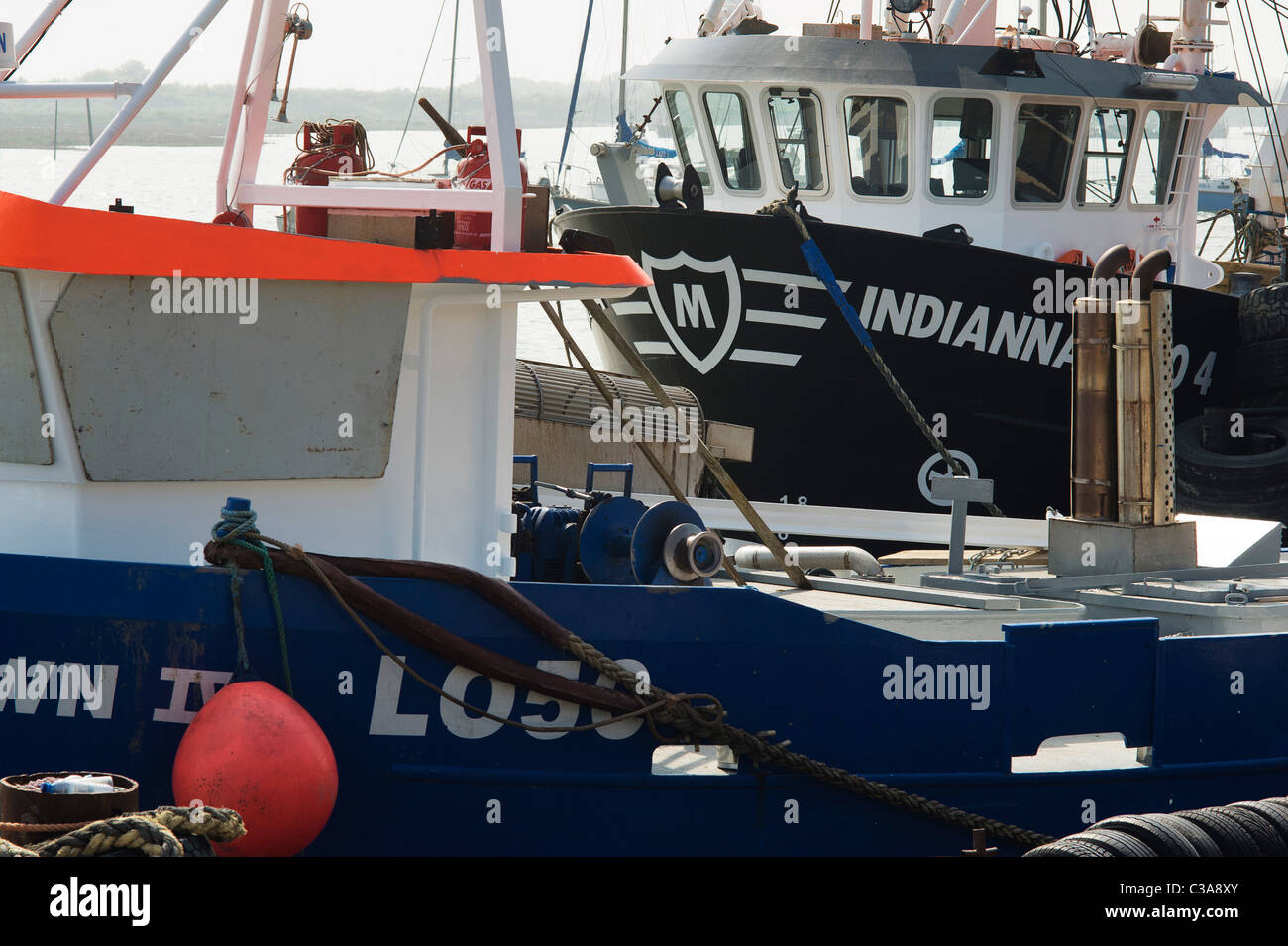 cockle boats moored at quayside in Old Leigh, Essex Stock Photo - Alamy