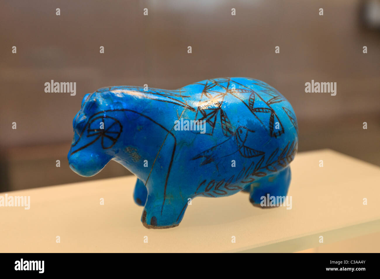 Blue Egyptian Hippopotamus, Louvre Museum, Paris Stock Photo - Alamy
