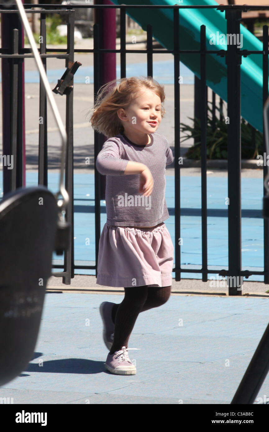 Matilda Ledger enjoying a sunny day playing at a Brooklyn park with her ...