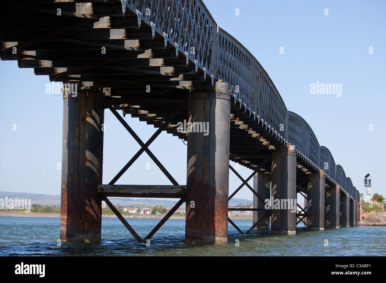 Rust and corrosion on Bridge support for railway lines Montrose Scotland UK Stock Photo - Alamy
