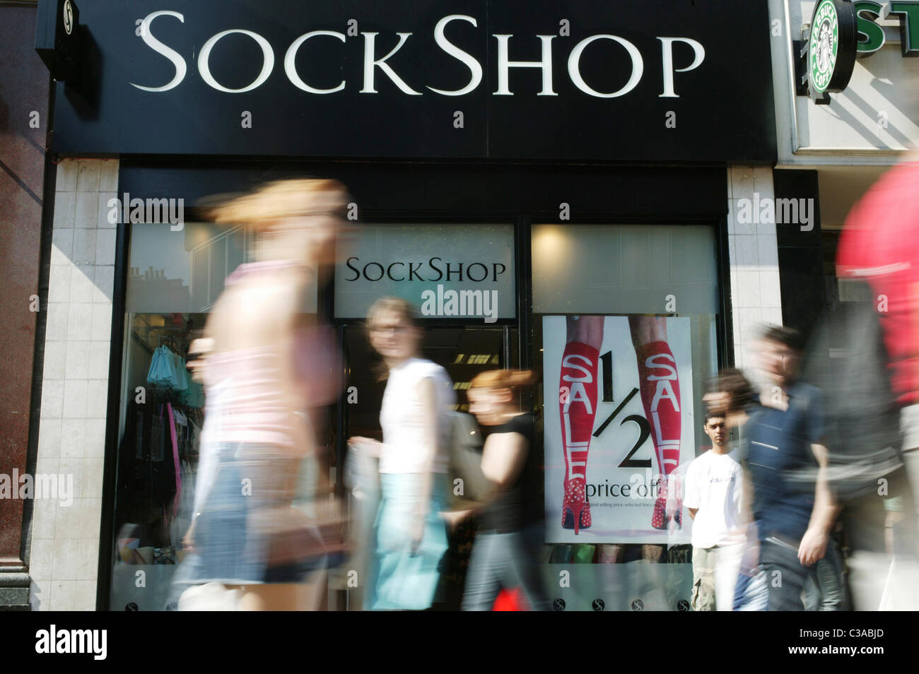 Sock Shop on Oxford Street London Stock Photo - Alamy