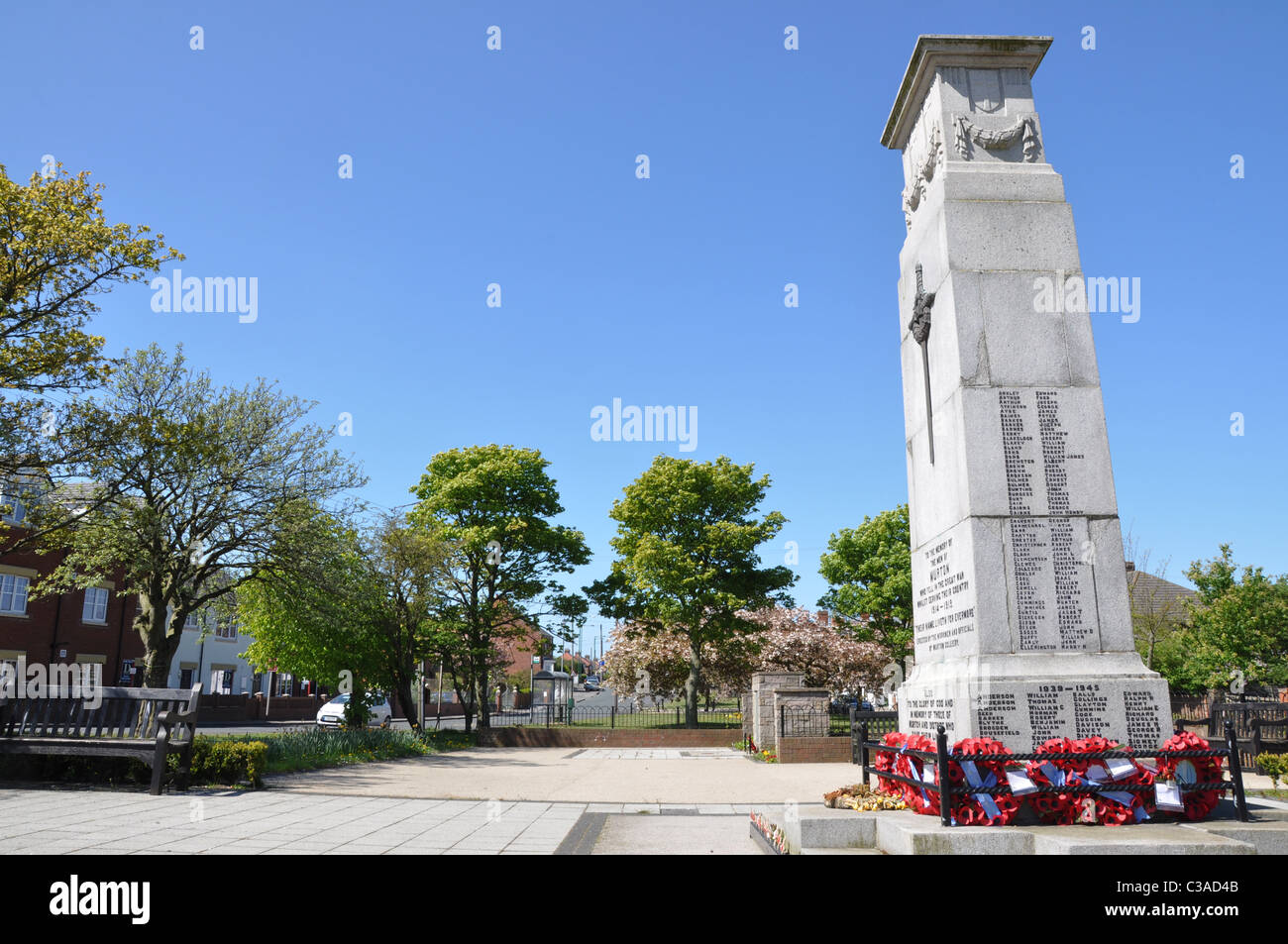 Murton cenotaph war memorial county durham Stock Photo - Alamy