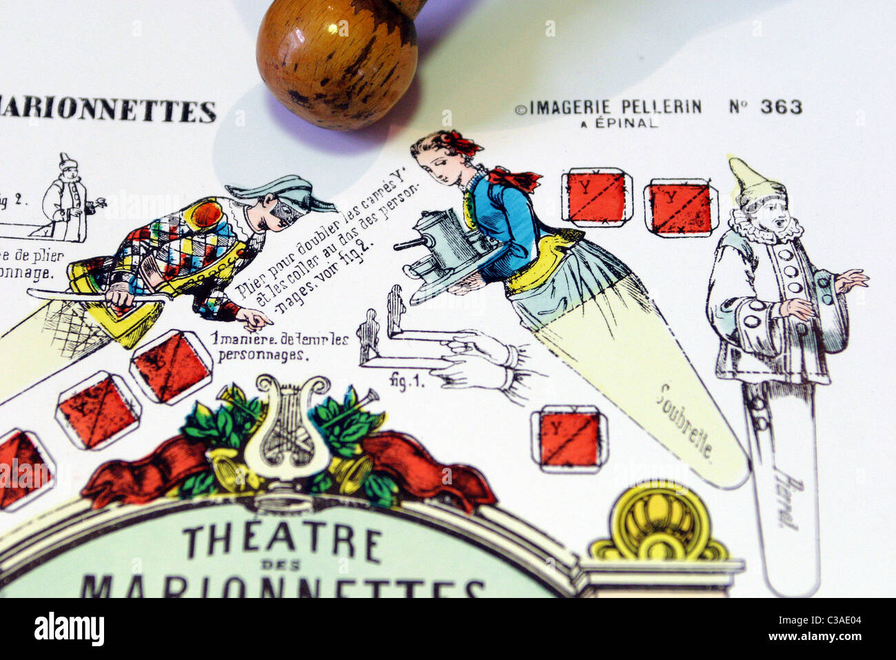 France, Vosges, Epinal, Imagerie (image factory), an old reproduction ...
