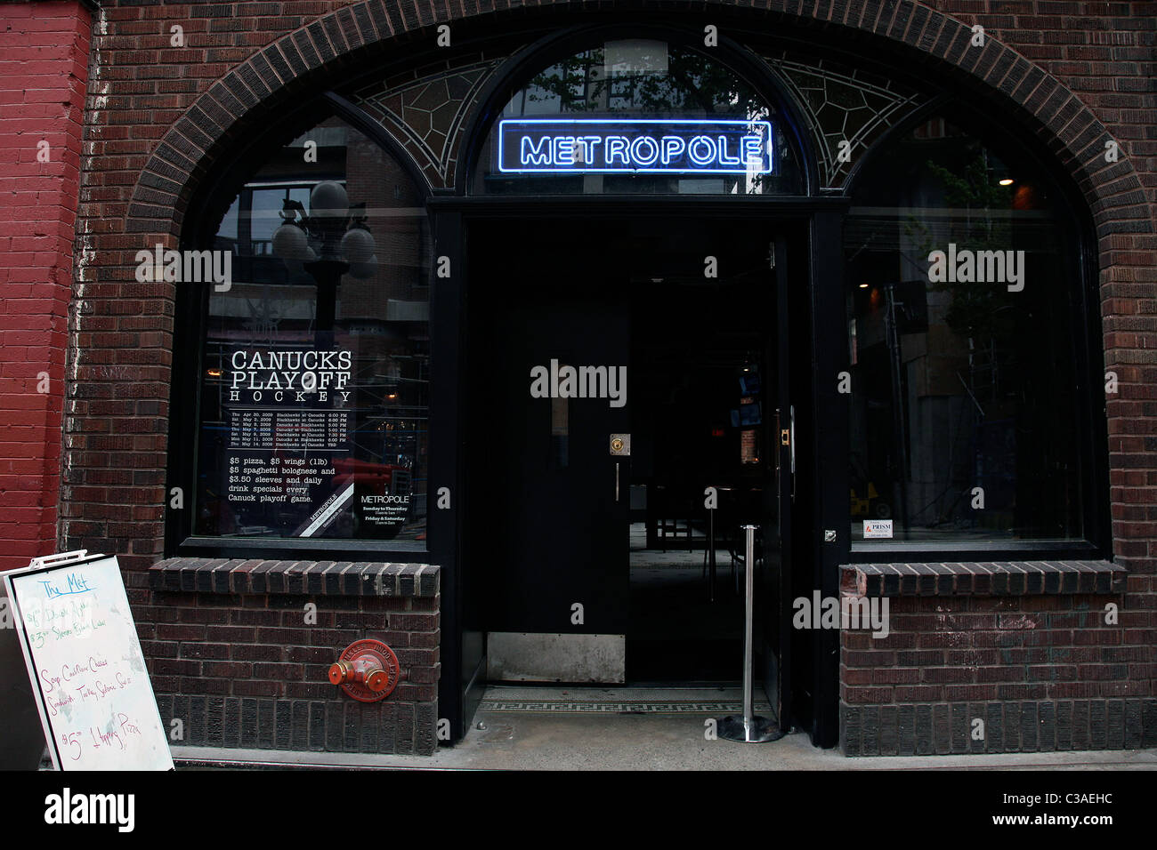 Outside view of Metropole nightclub in the Gastown area of Vancouver ...