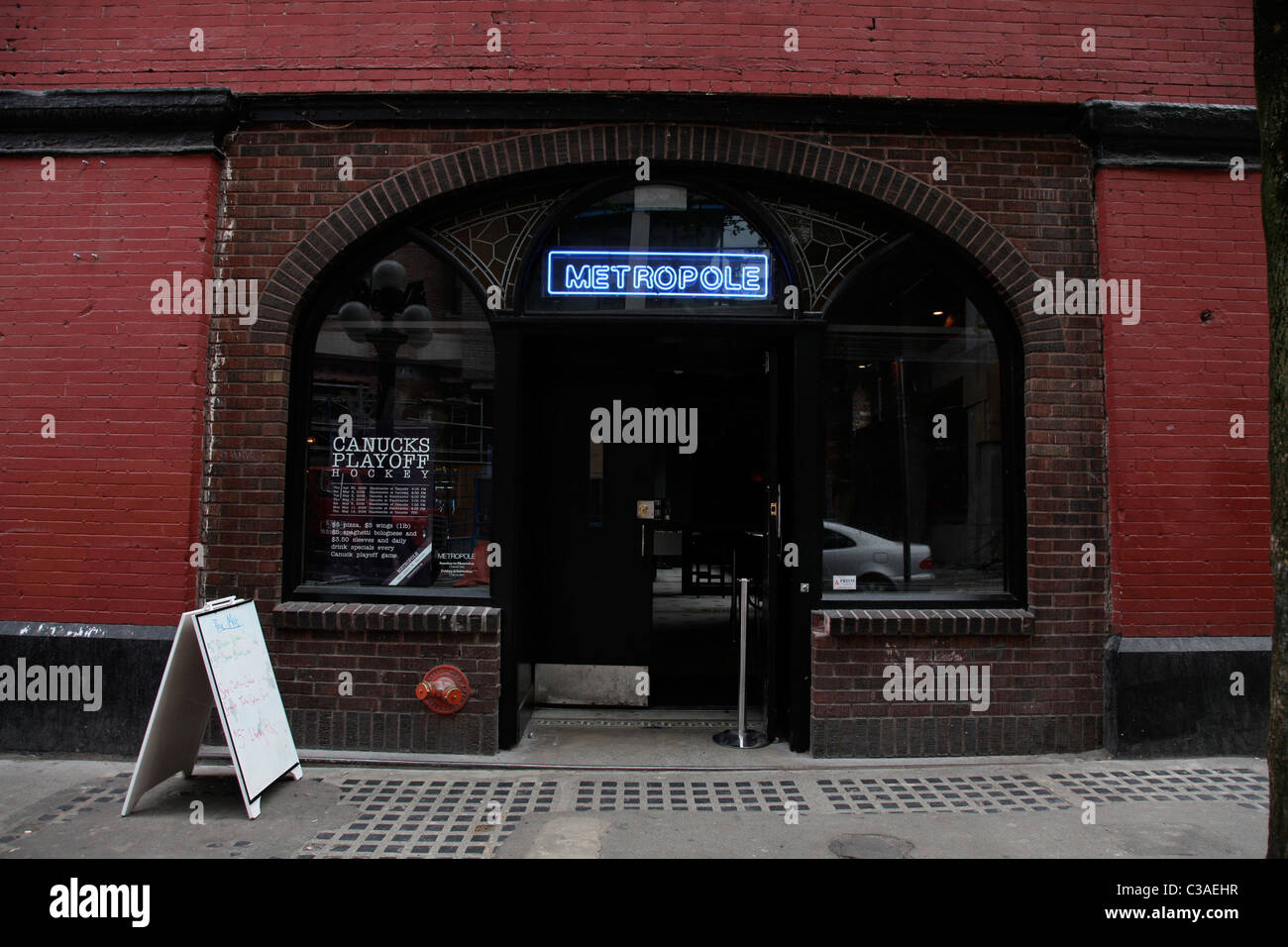 Outside view of Metropole nightclub in the Gastown area of Vancouver ...
