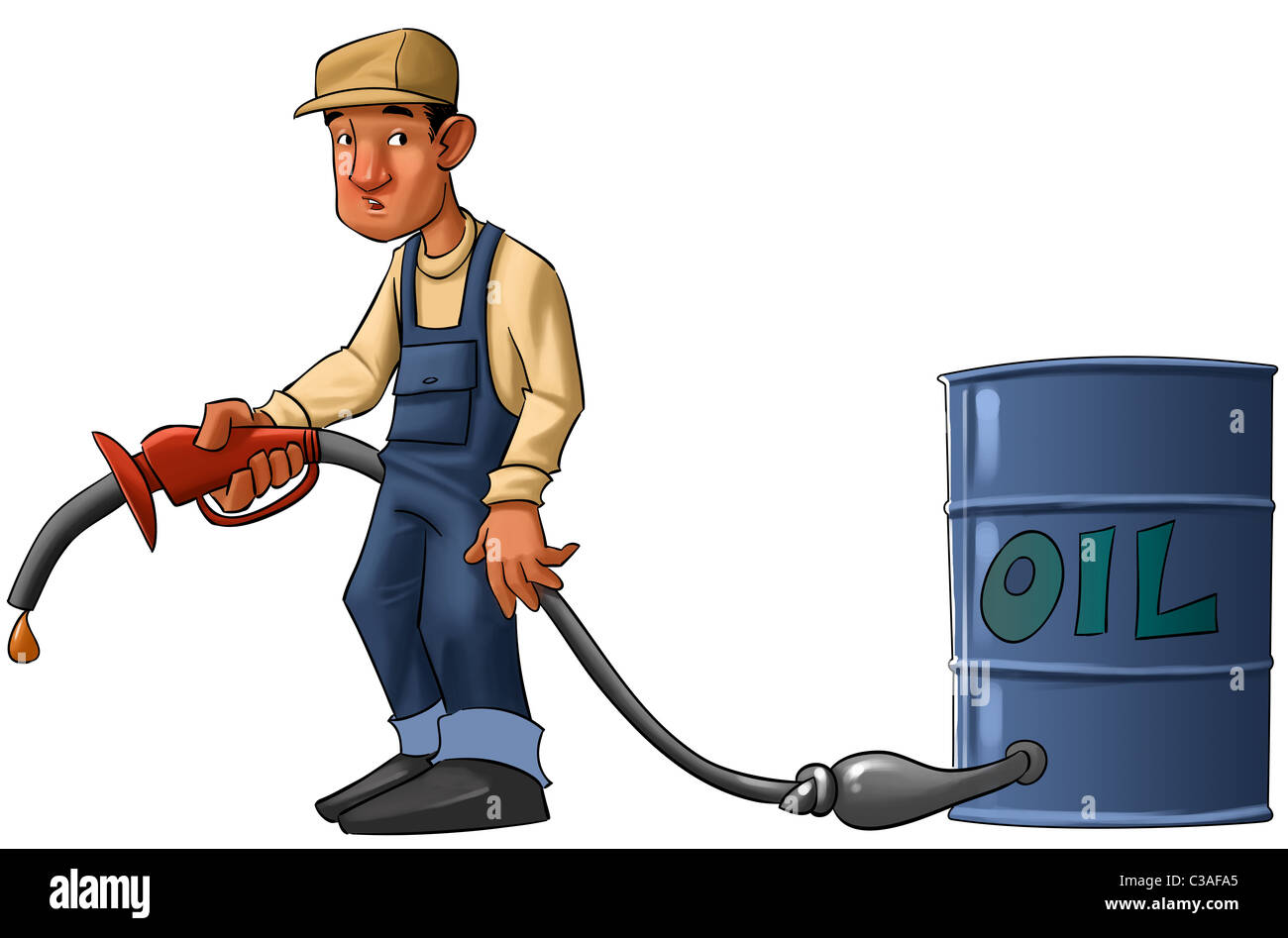 Cartoon man gas station pump hi-res stock photography and images - Alamy