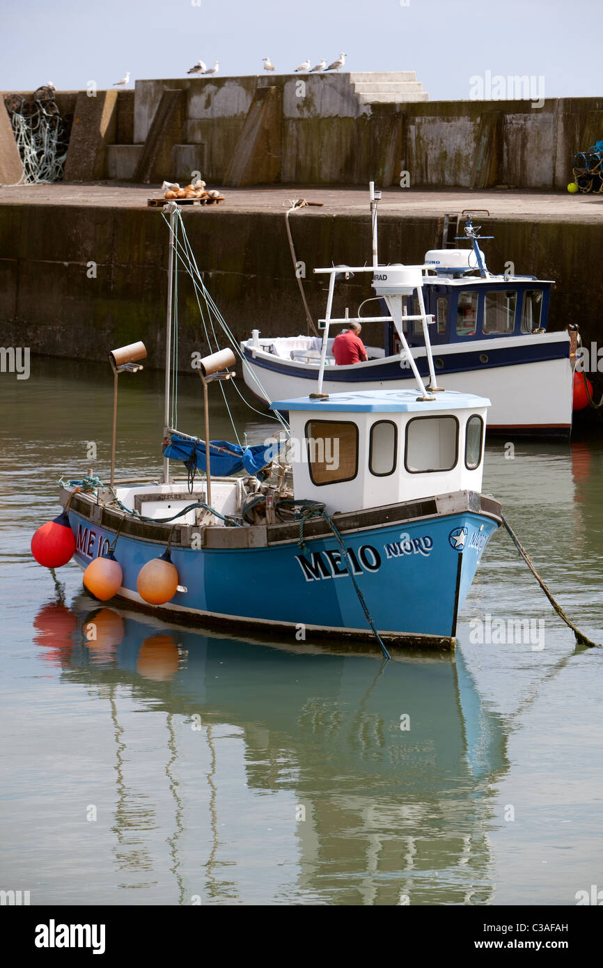 Inshore fishing boats, Johnshaven harbour NE Scotland UK Stock Photo ...