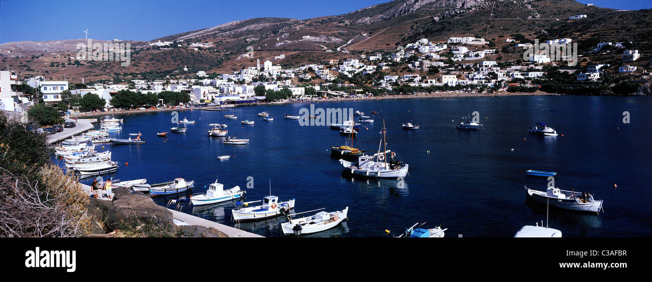 Greece, Cyclades Islands, Syros Island, the little seaside resort of ...