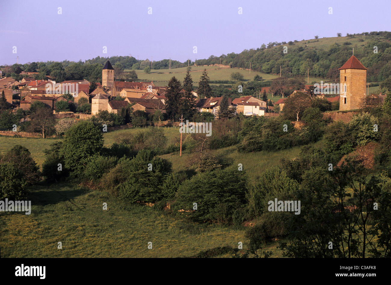 France, Saone et Loire, village of Donzy le Pertuis Stock Photo - Alamy