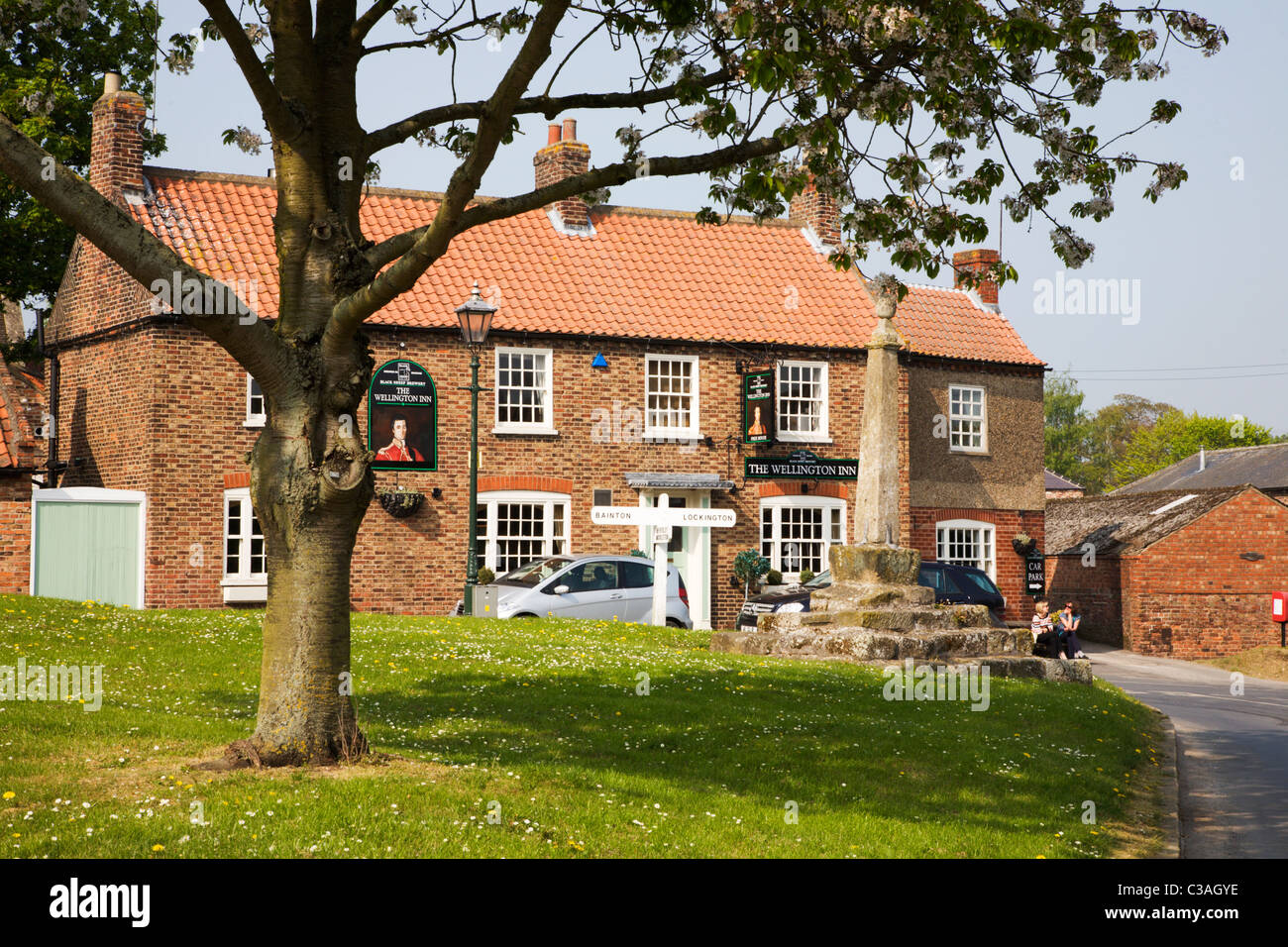 The Wellington Inn at Lund East Riding of Yorkshire England Stock Photo ...