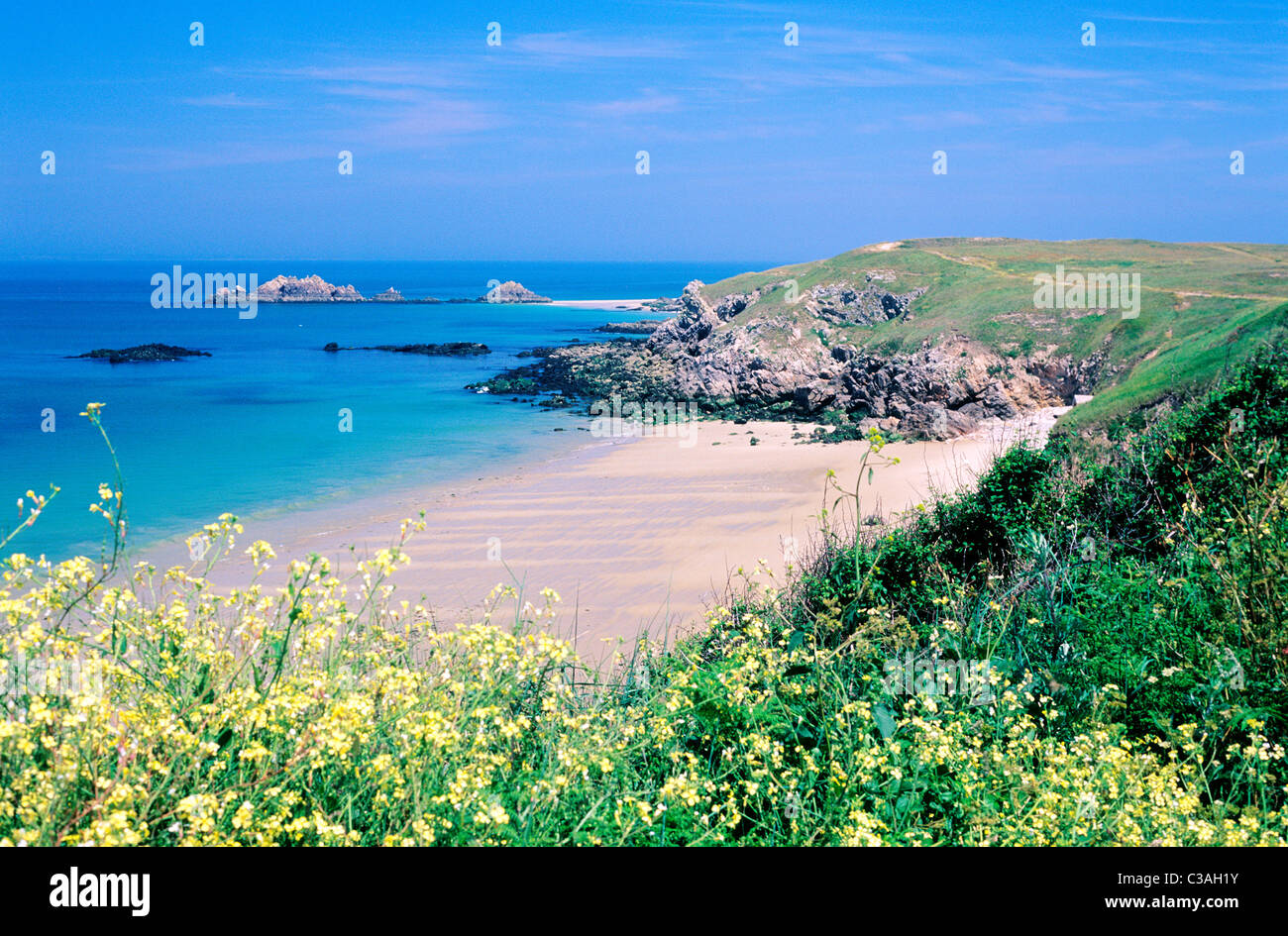 France, Morbihan, Houat Island, a wild beach Stock Photo - Alamy