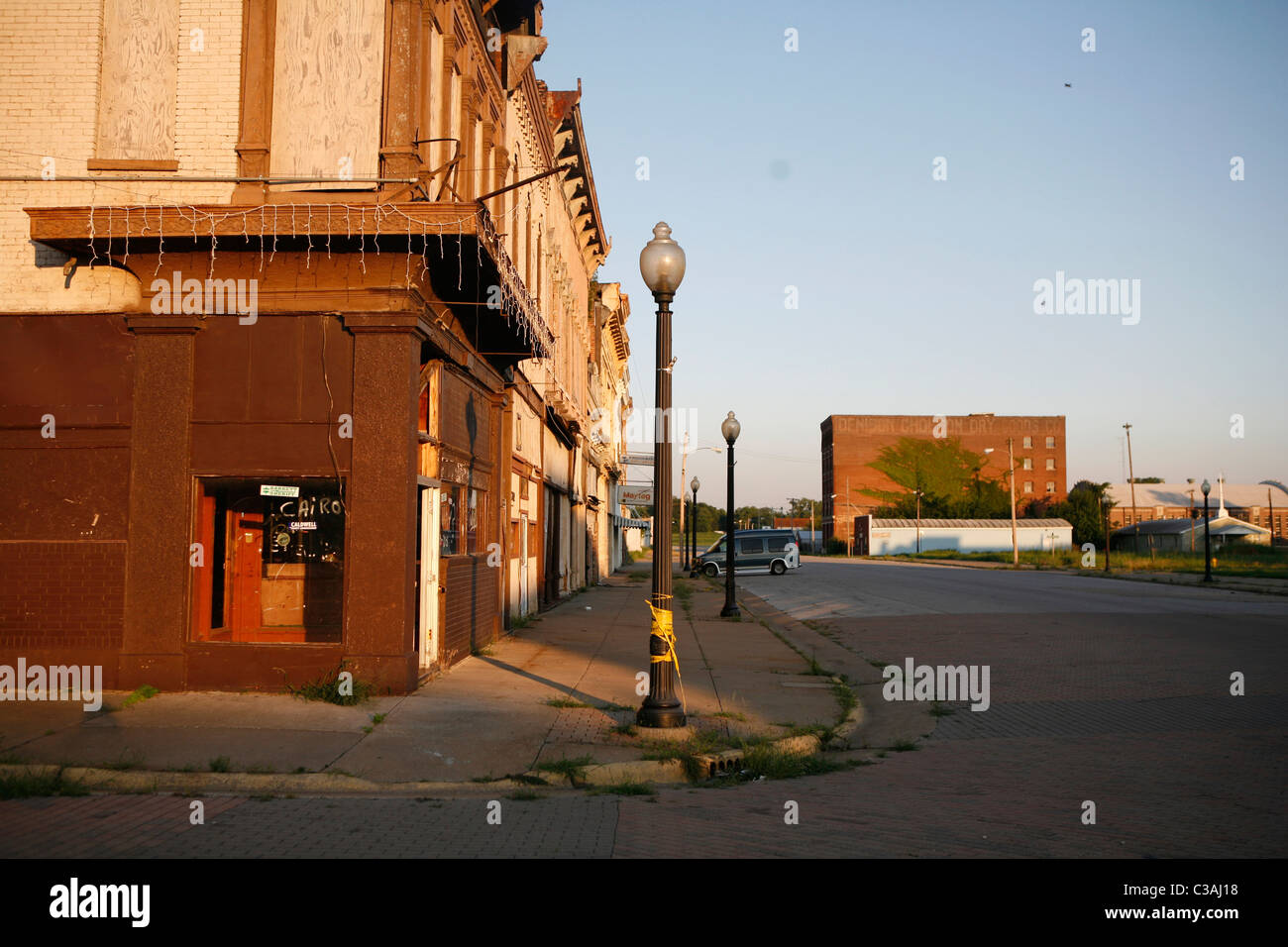Commercial Avenue in downtown Cairo, Illinois, is part of a city at the ...