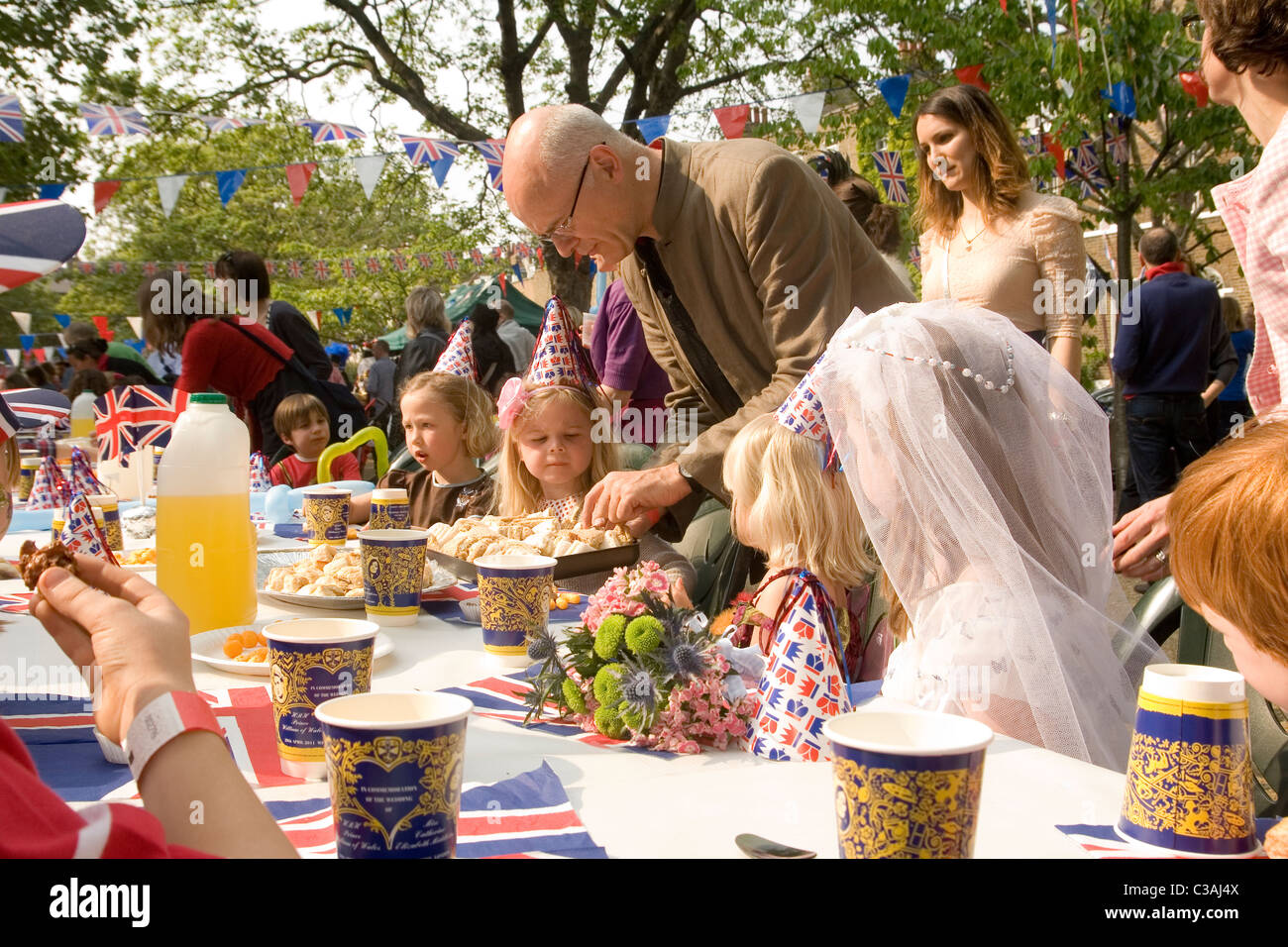 Royal Wedding Street Party in London Stock Photo - Alamy