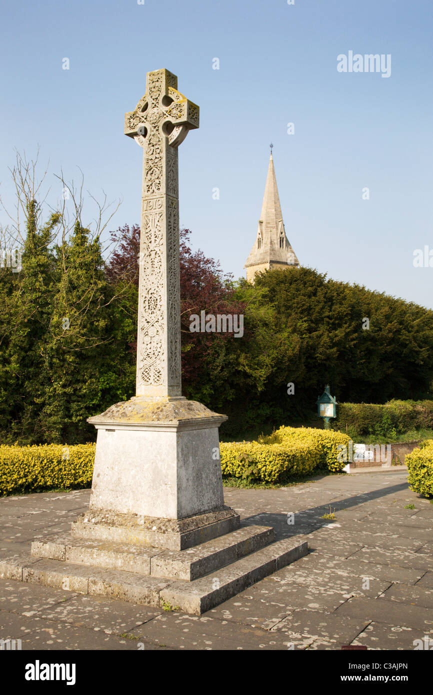 War Memorial and Church Warter East Riding of Yorkshire England Stock ...