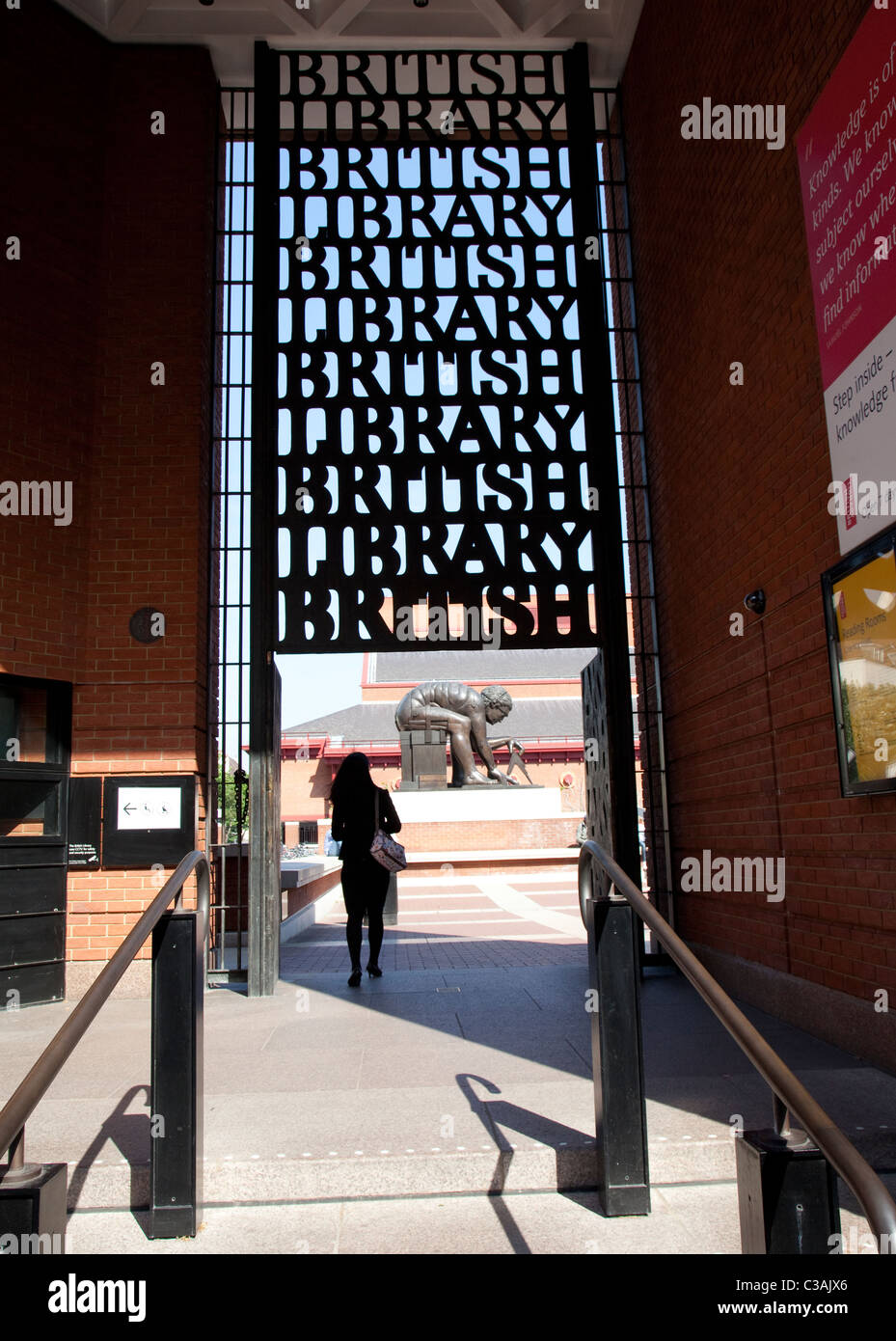 Entrance to the British Library, London Stock Photo - Alamy