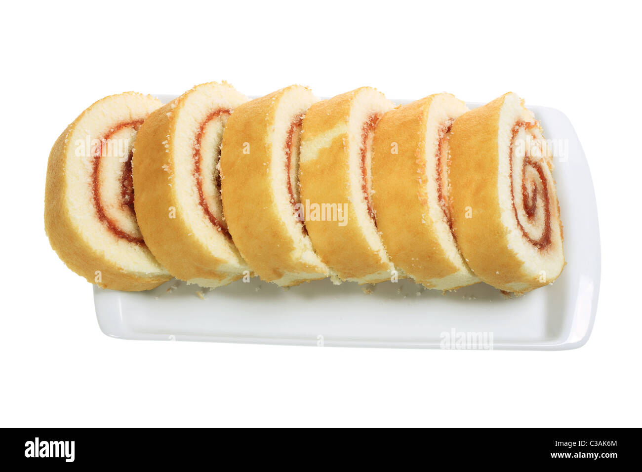 Swiss Sponge Roll Stock Photo - Alamy