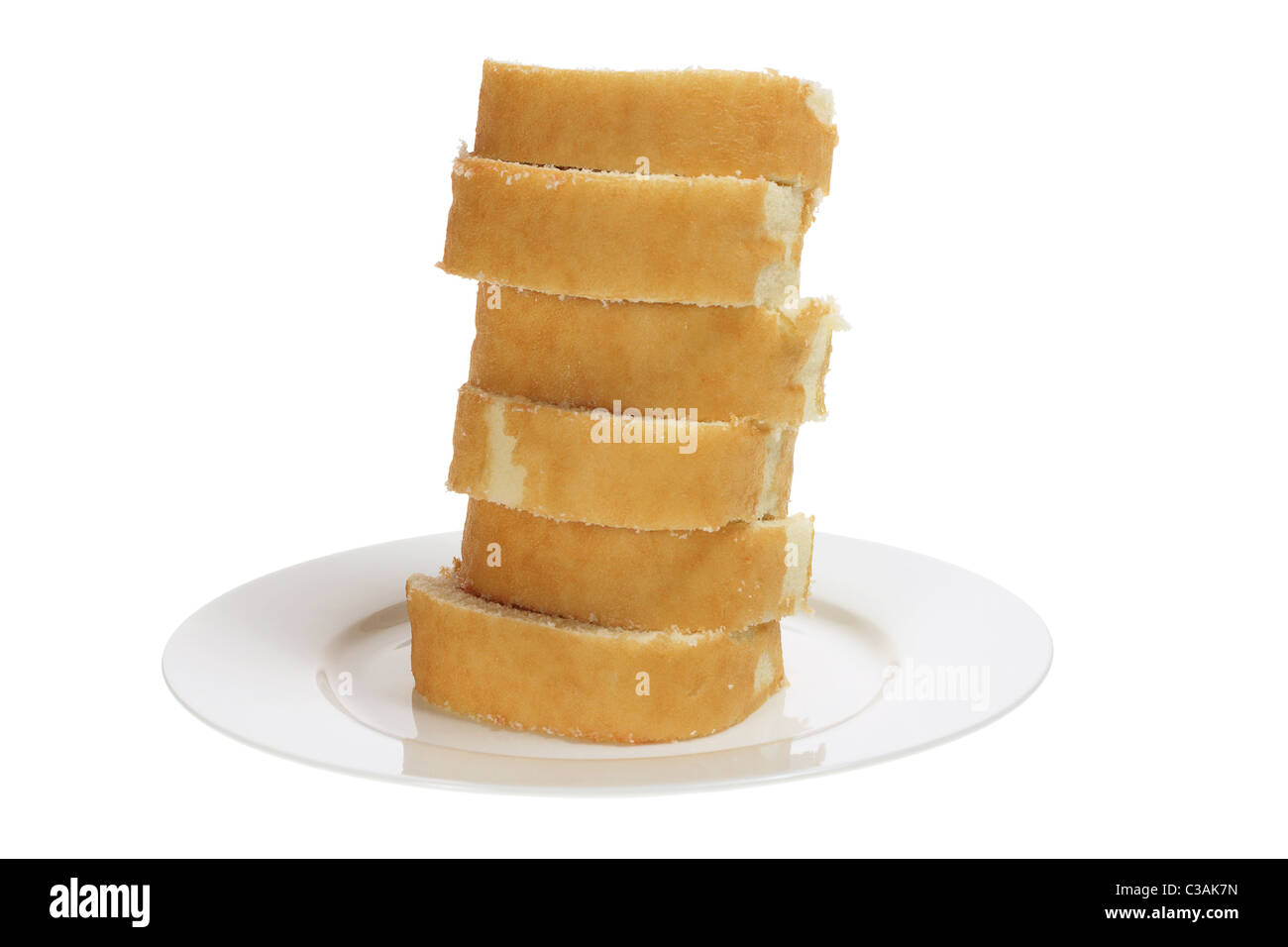 Plate of Swiss Sponge Roll Stock Photo - Alamy