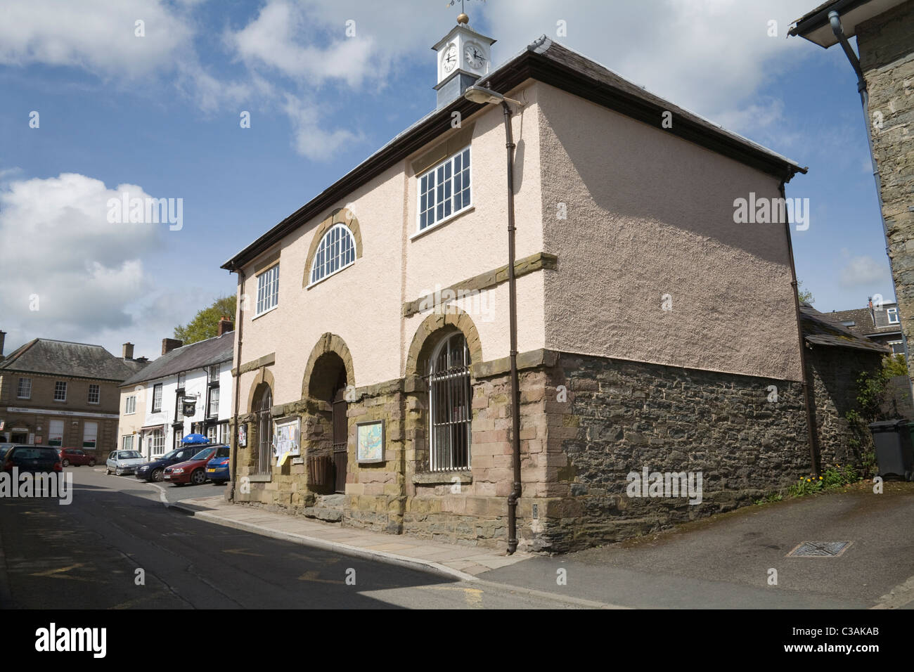 Clun Shropshire England UK Town Hall which houses a museum was once an ...