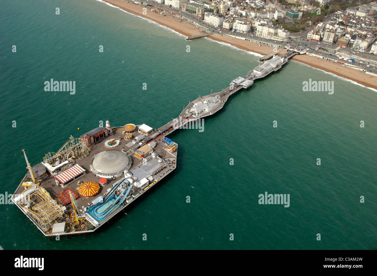 Brighton Pier from the air Stock Photo - Alamy