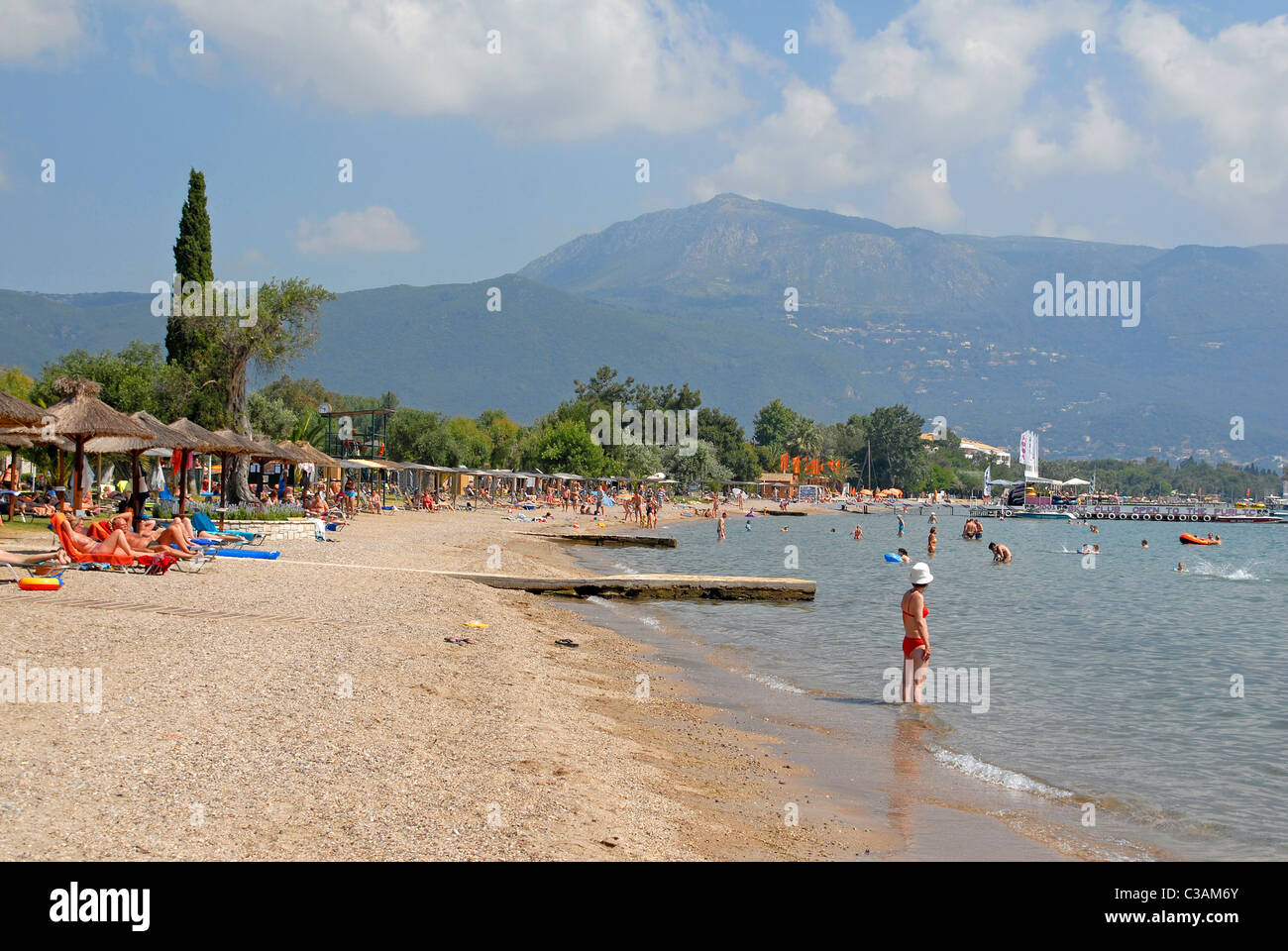 Corfu Dassia beach Greece Stock Photo - Alamy
