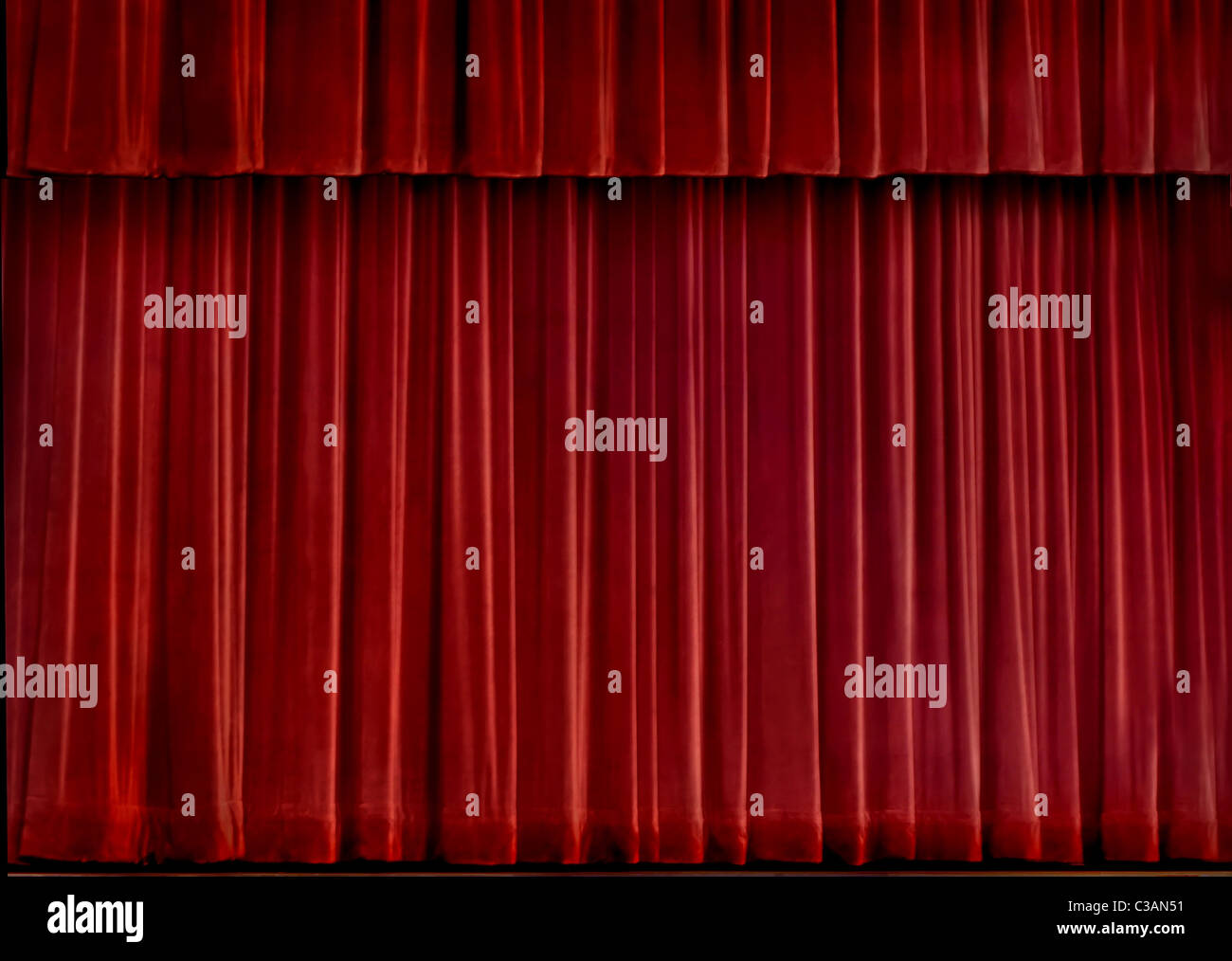 Red velvet concert curtain Stock Photo - Alamy