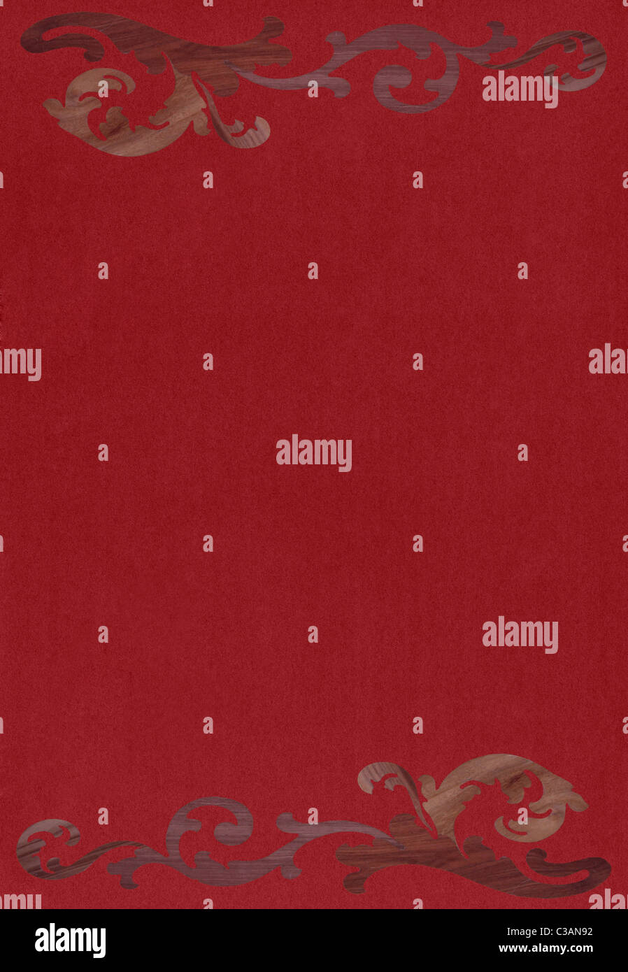 Red velvet paper texture with floral design Stock Photo - Alamy