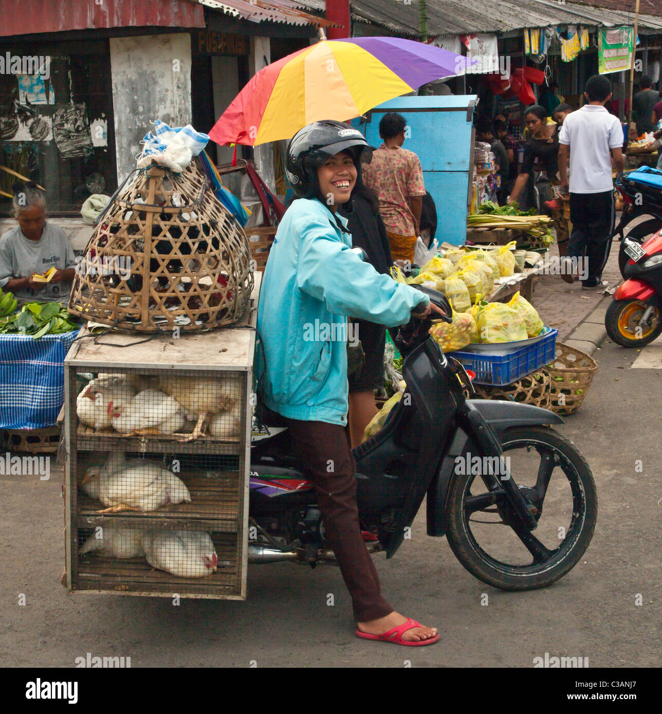 Motorcycle chicken hi-res stock photography and images - Alamy