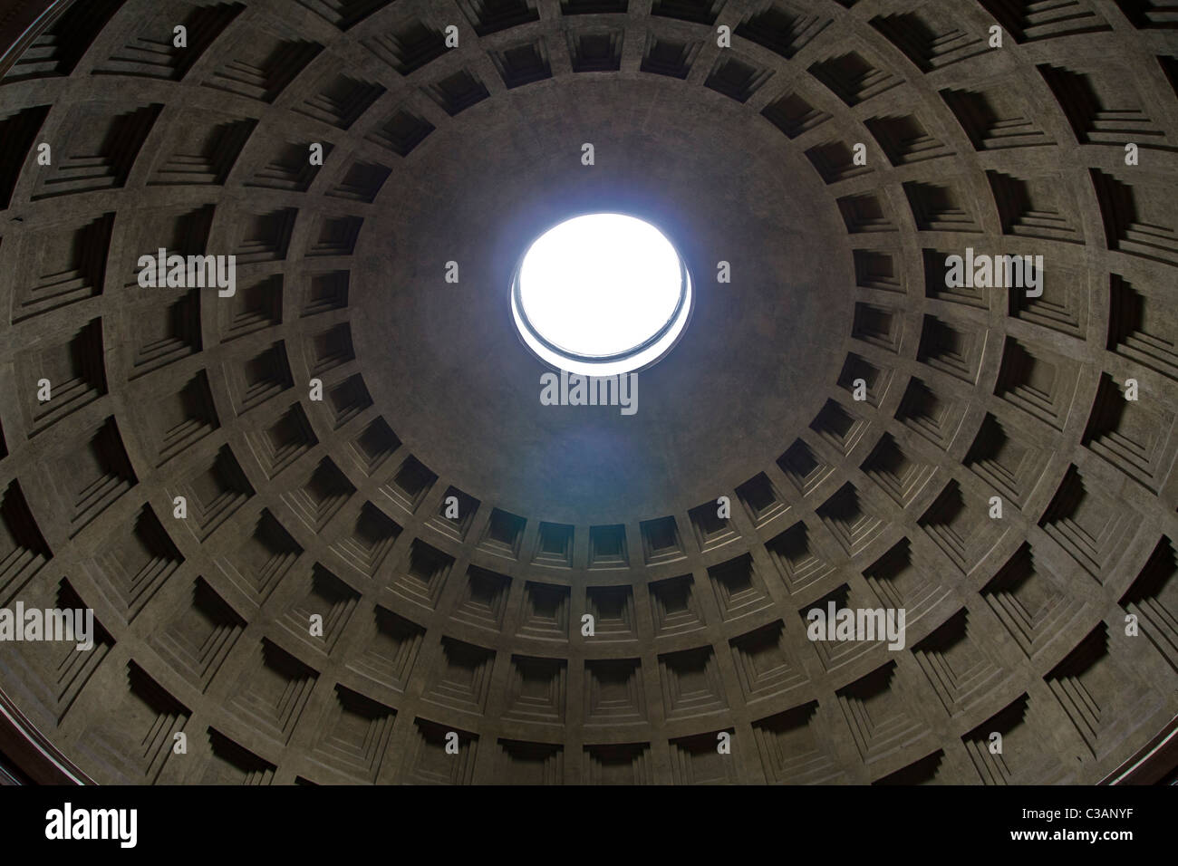 The famous ceiling in the Pantheon in Rome Italy Stock Photo - Alamy