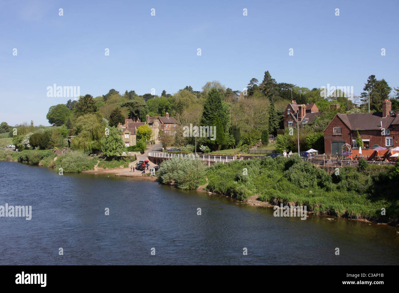 Upper Arley village on the River Severn, near Kidderminster ...