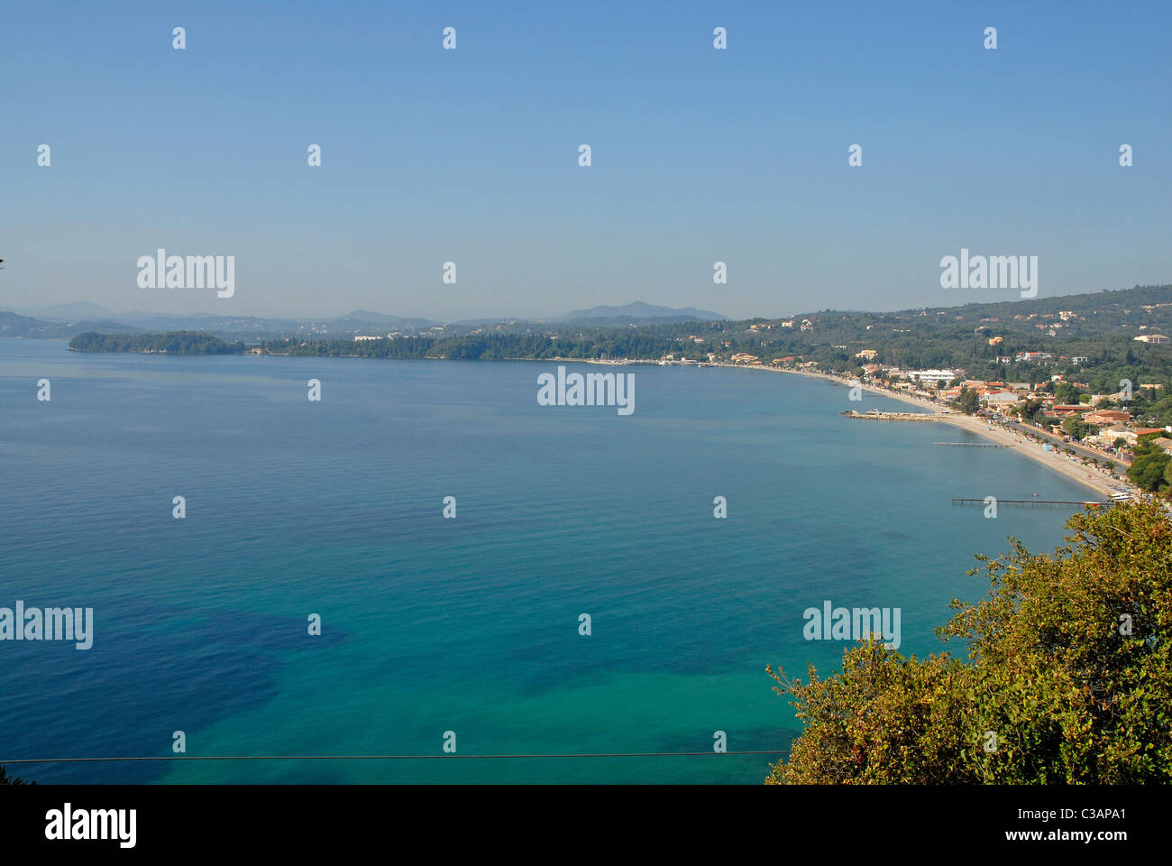 View over Ipsos Corfu Stock Photo - Alamy
