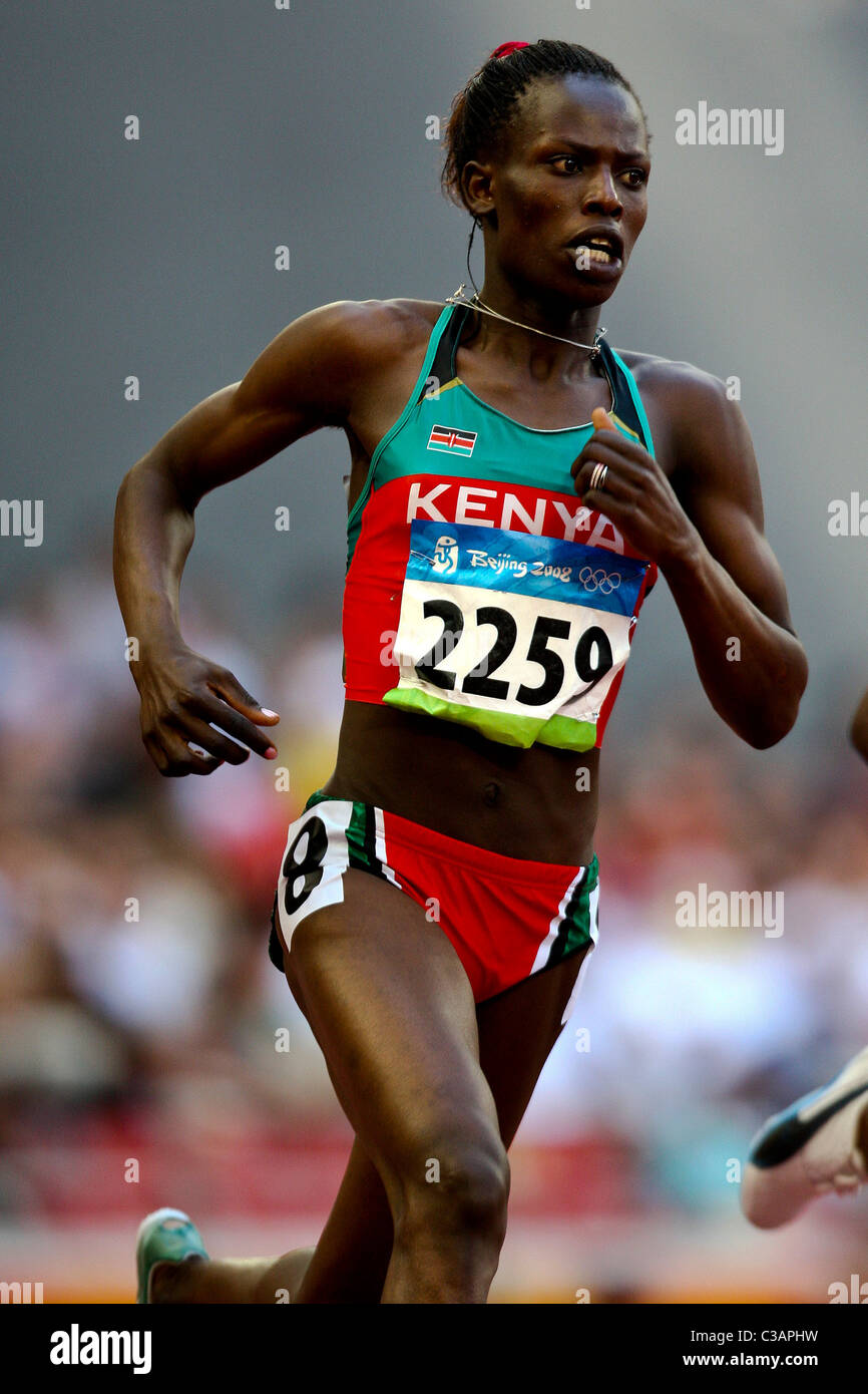 Pamela Jelimo (KEN) competing in the 800m heats at the 2008 Olympic ...