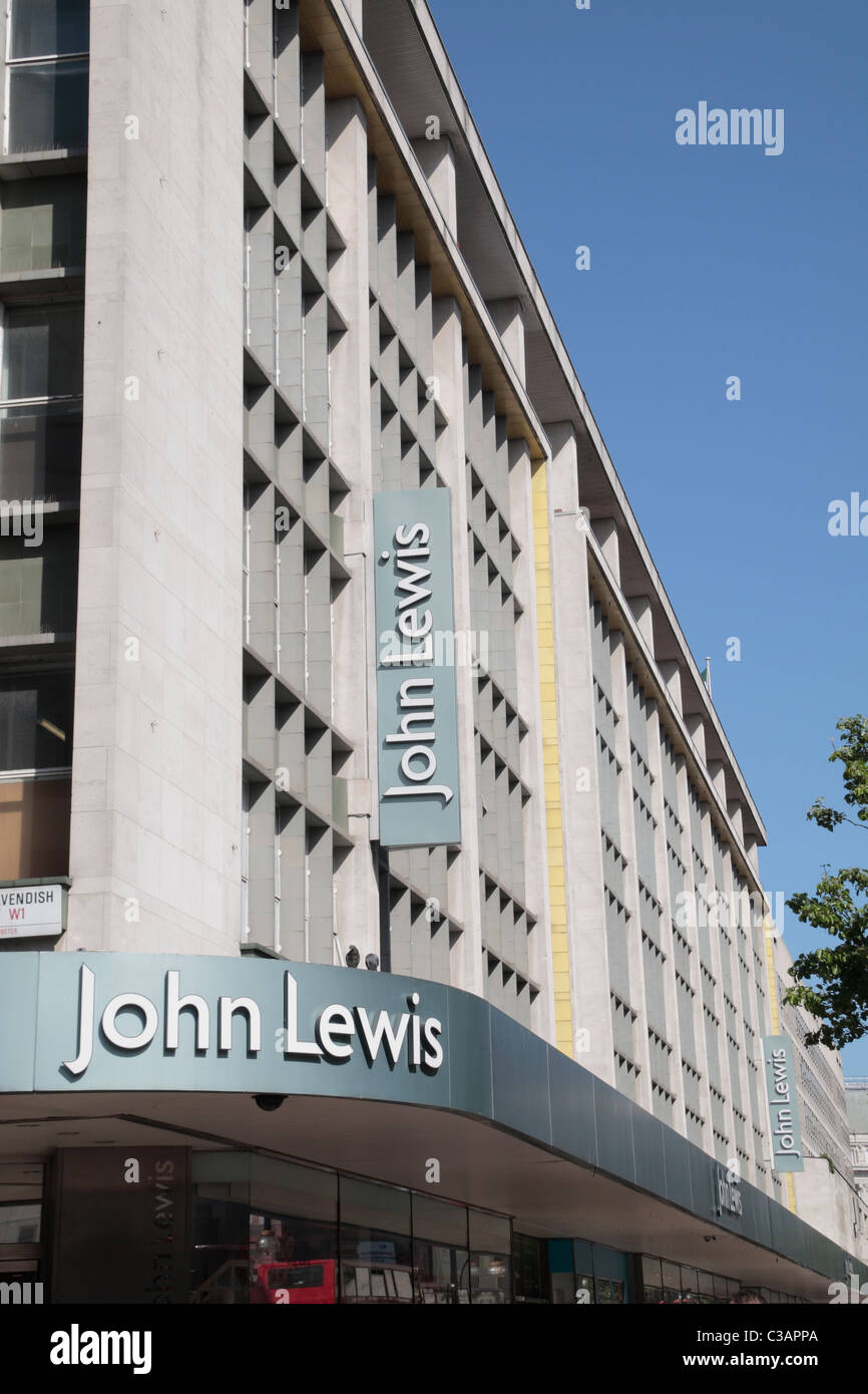 The John Lewis logo above the store on Oxford Street, London, UK Stock ...