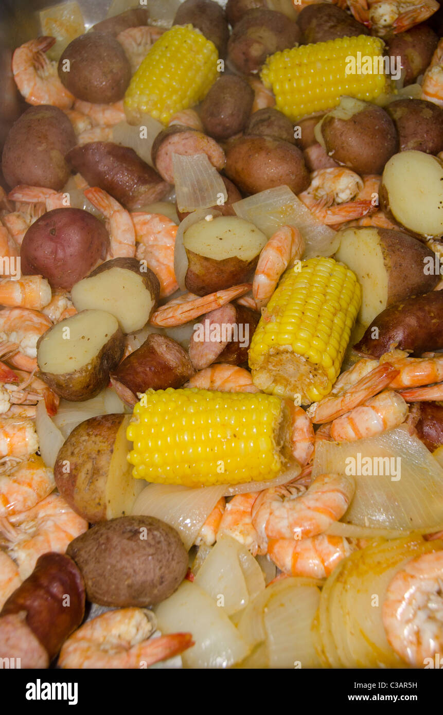 Florida, Amelia Island, Fernandina Beach. Traditional Southern Low ...