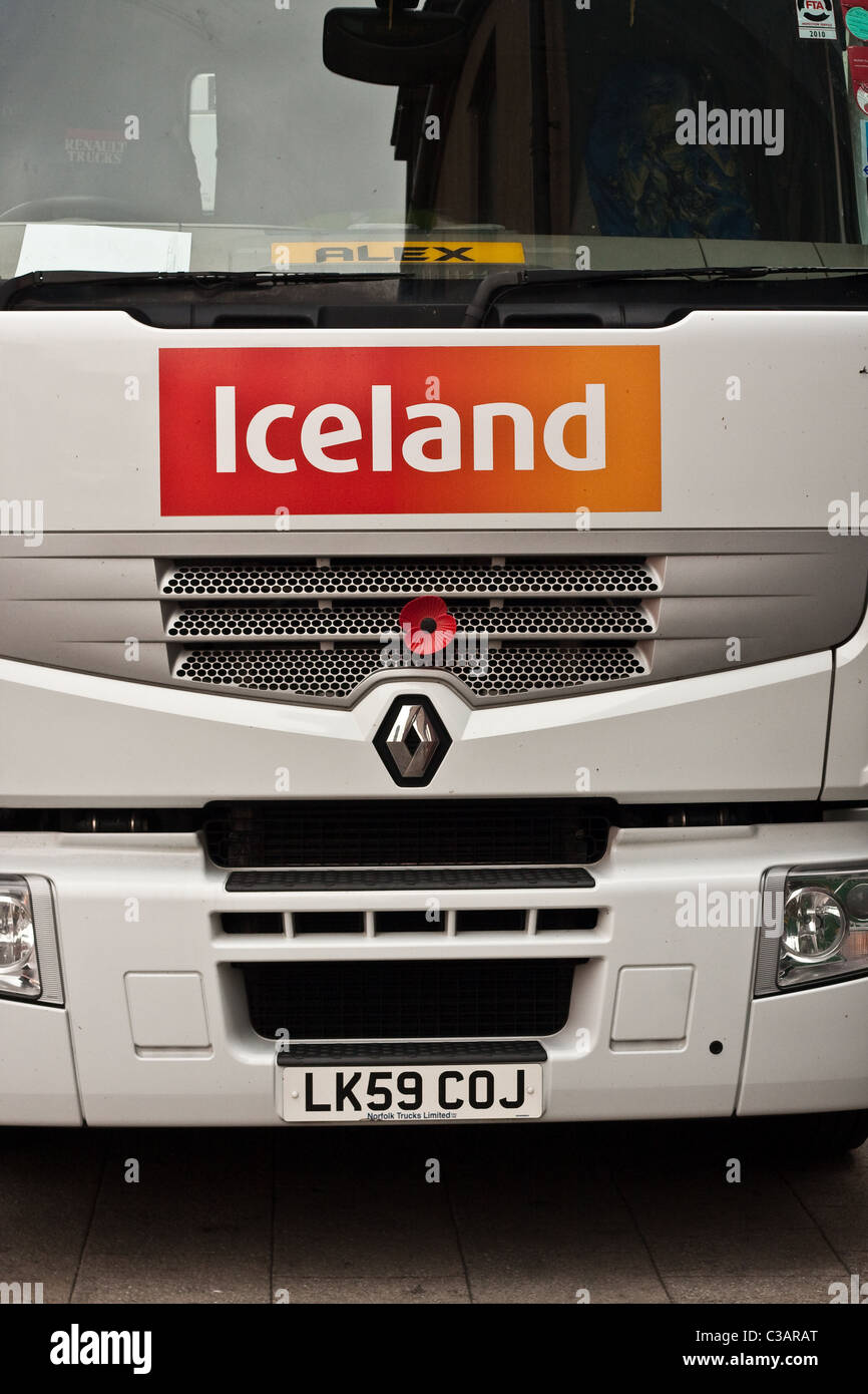 Iceland lorry EDITORIAL USE ONLY Stock Photo - Alamy