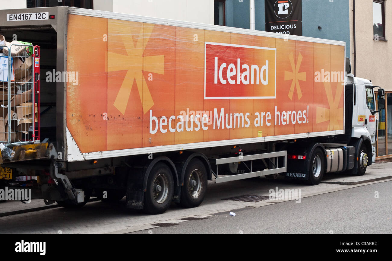 Iceland lorry in Bury St Edmunds Stock Photo - Alamy