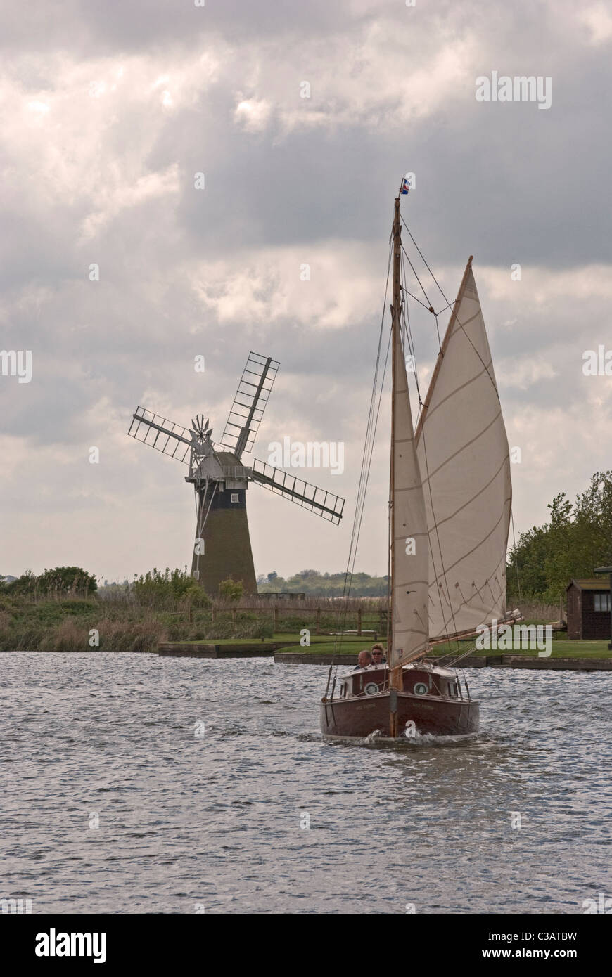 Norfolk windmill boat hi-res stock photography and images - Alamy