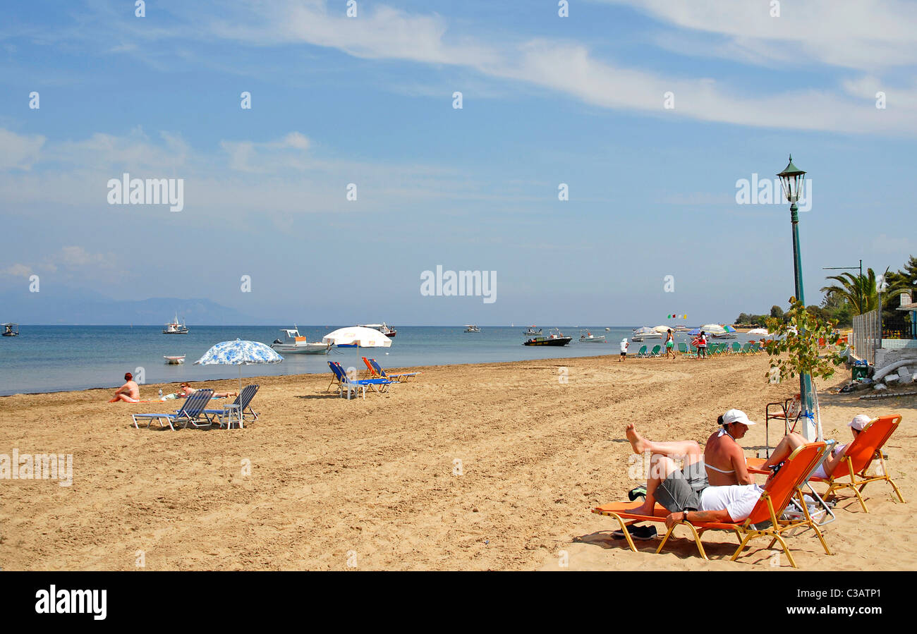 Beach at Kavos Corfu Stock Photo - Alamy