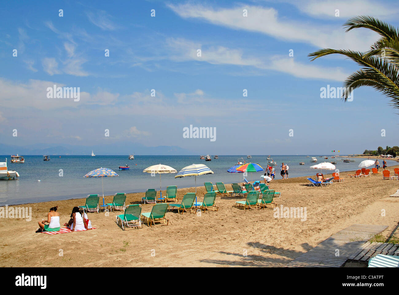 Beach at Kavos Corfu Stock Photo - Alamy