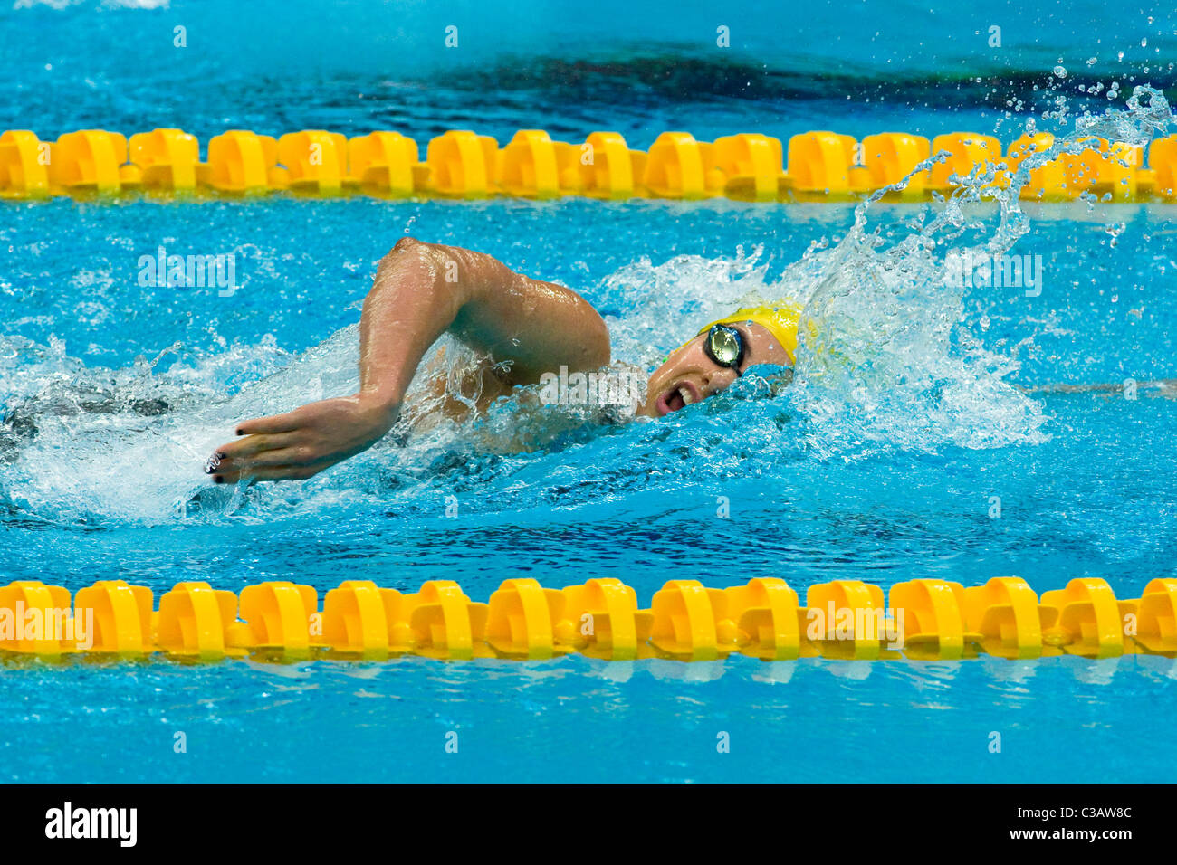 Stephanie Rice (AUS) in the 200m IM in the swimming competition at the ...